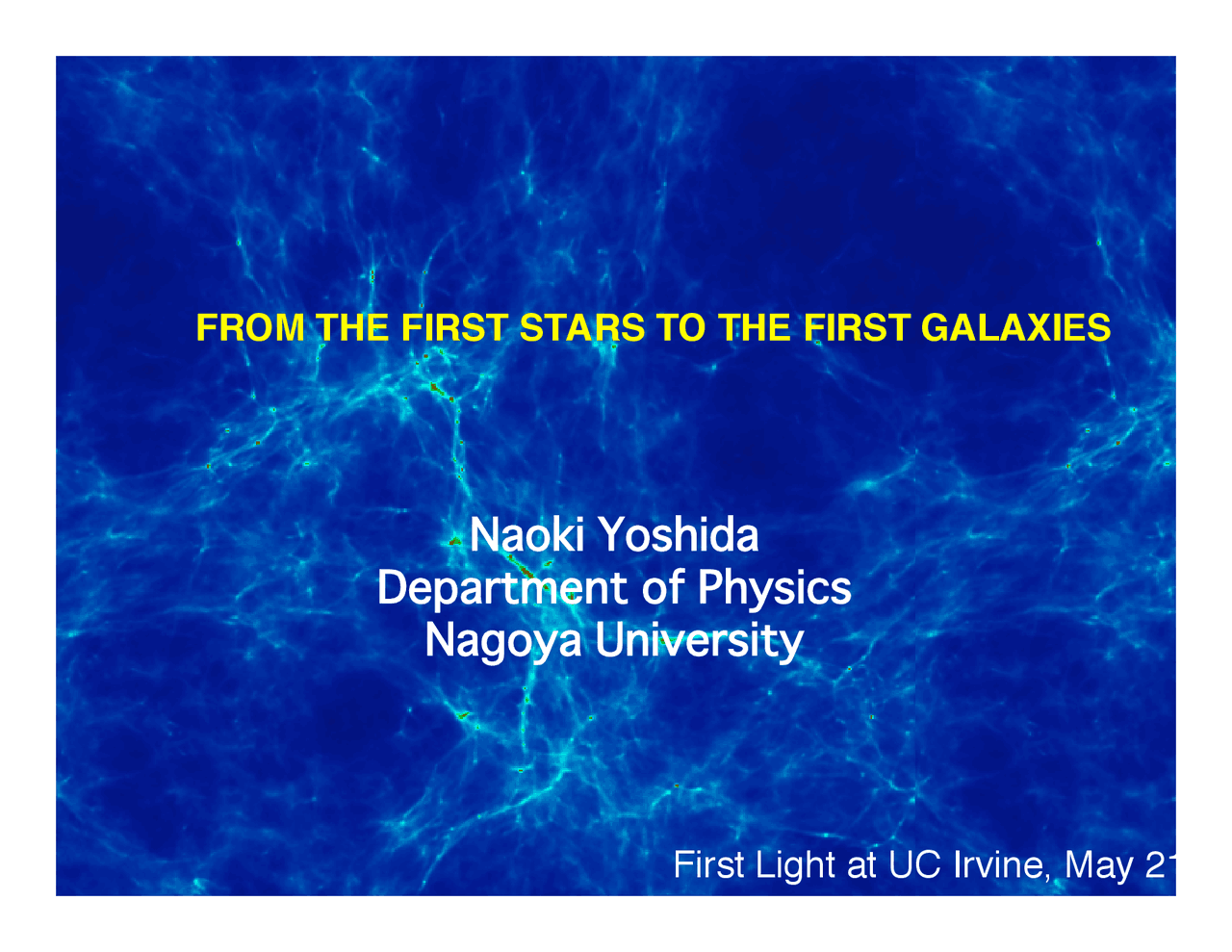 From First Star To First Galaxies Lecture Slides Physics H196a