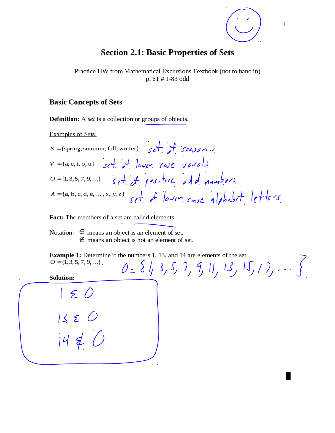 Introduction to Basic Properties of Sets - Study Notes | MATH 116 - Docsity