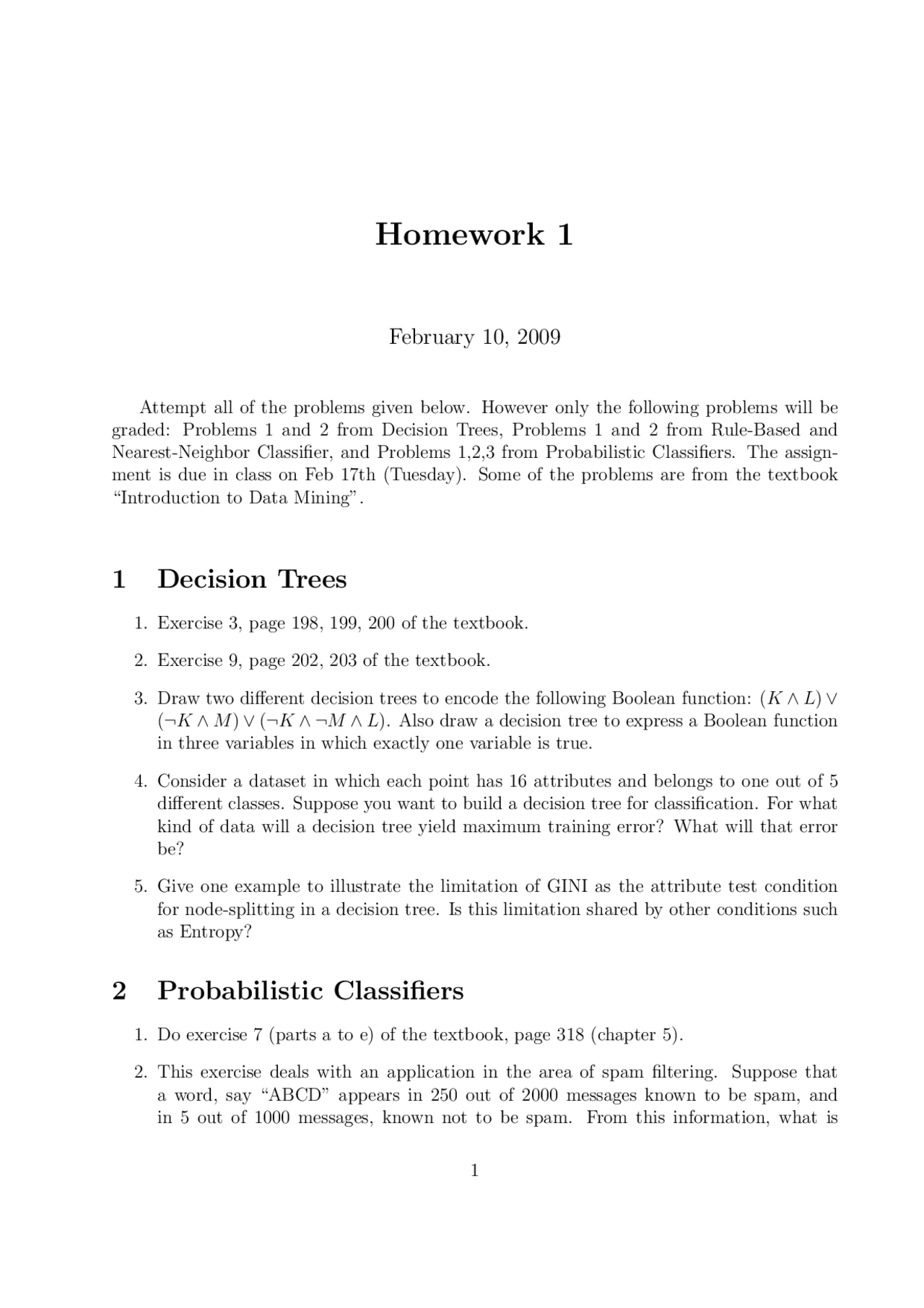 Rule Based And Nearest Neighbor Classifiers Assignment Cis 6930 Docsity