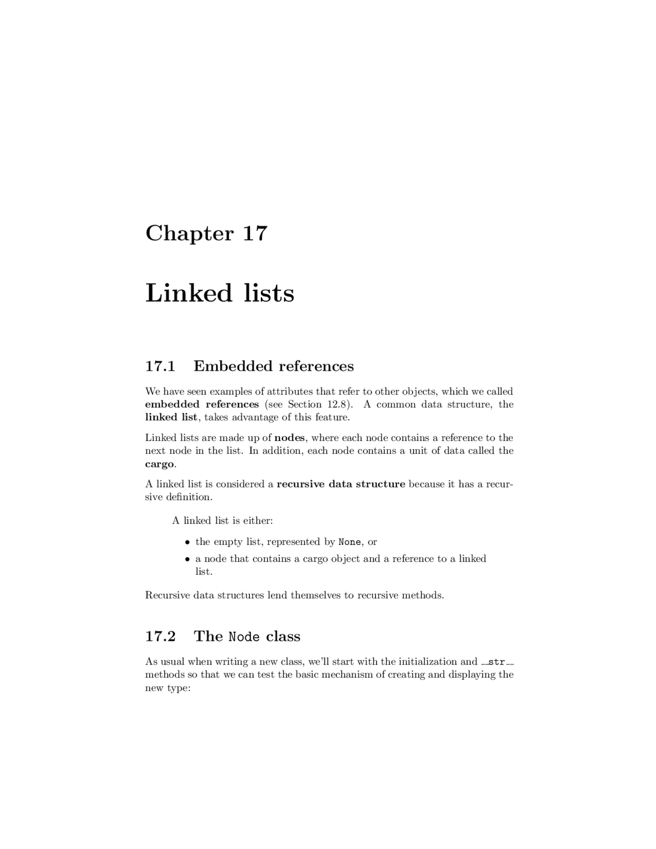 The Node Class, Embedded References - Study Material | EECS 12 - Docsity