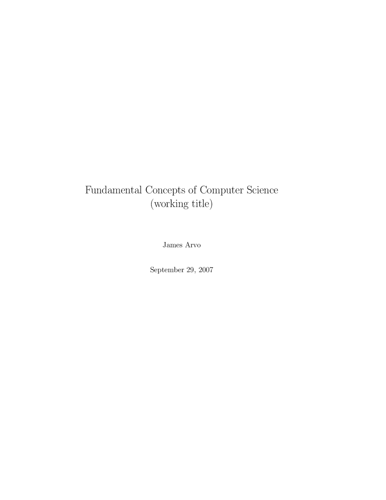 Fundamental Concepts of Computer Science - Paper | CompSci 162 | Papers Computer Science | Docsity