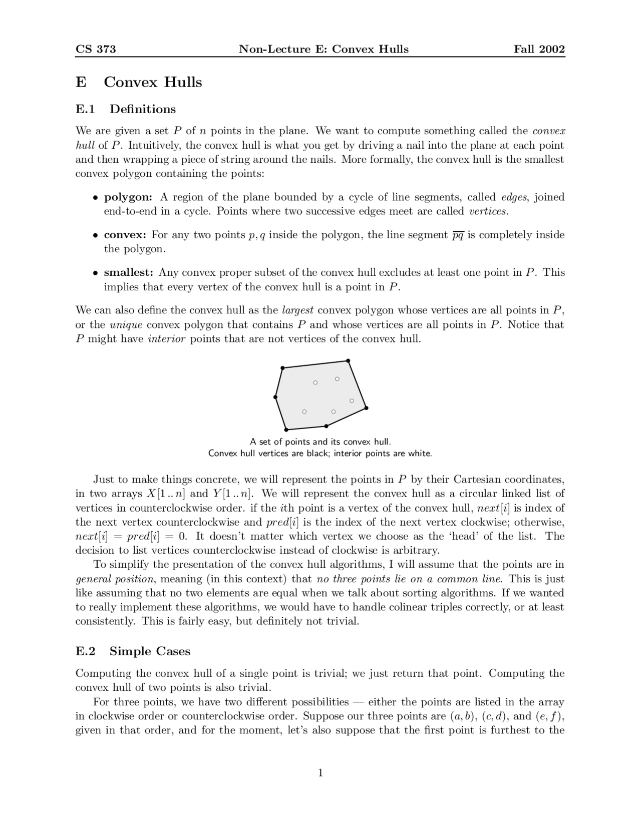 Convex Hulls - Advanced Data Processing | CIS 4930 - Docsity
