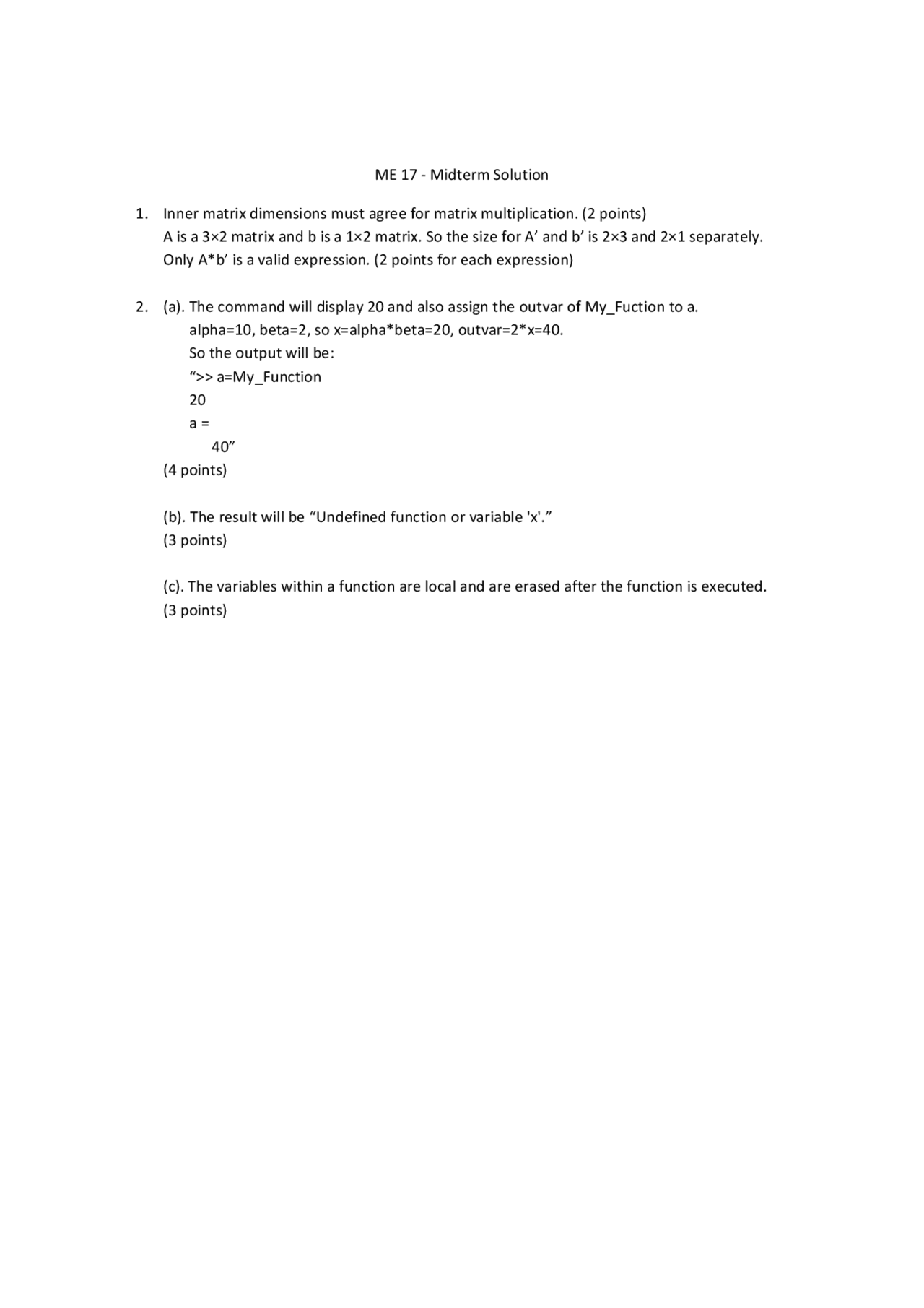 2 Questions On Mathematics Of Engineering Midterm Examination Me 17