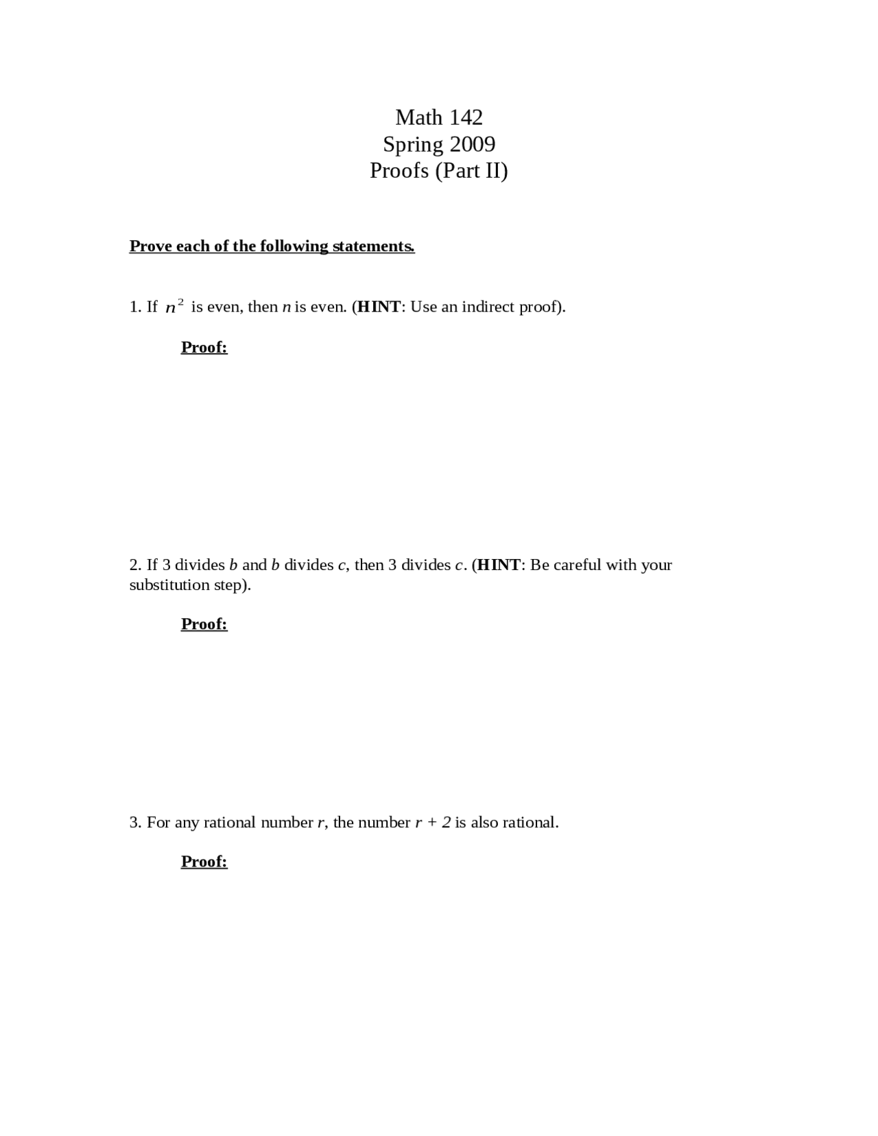 4 Questions On Discrete Mathematics Assignment Math 142 Docsity