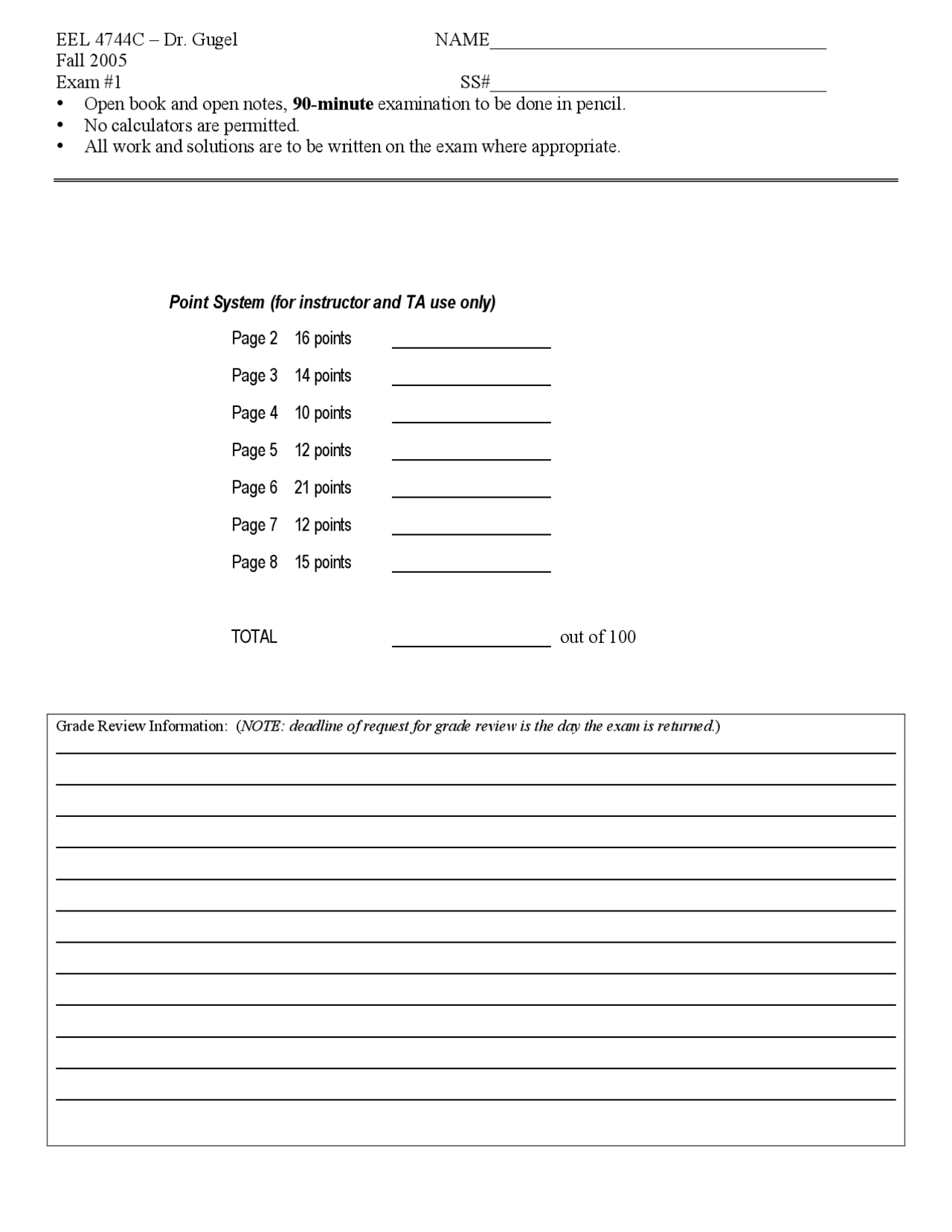 Past Paper Questions Microprocessor Applications 2005 Eel 4744