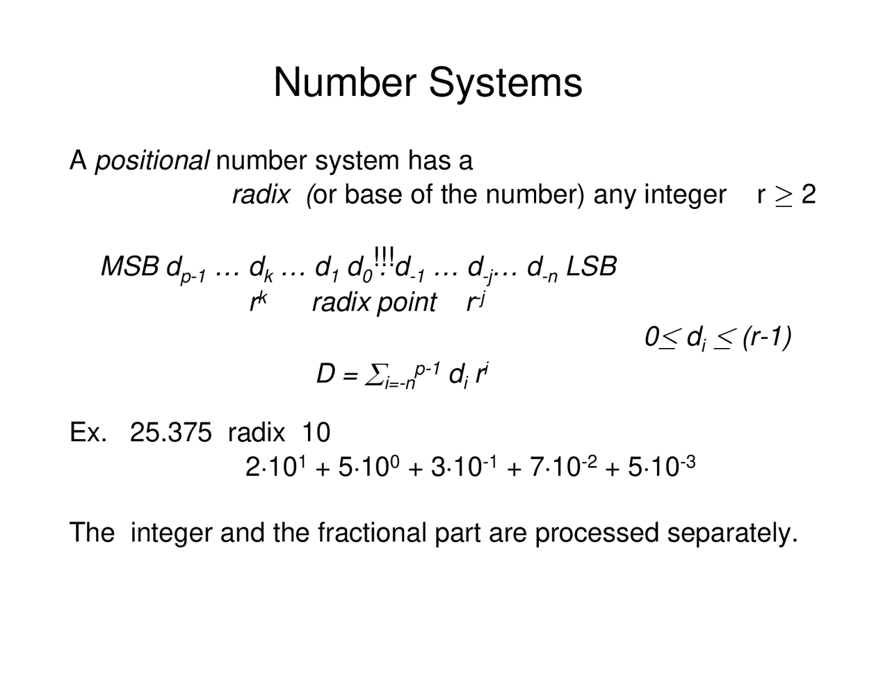 Introduction to Business in Number System - Lecture Notes | 011 100 ...