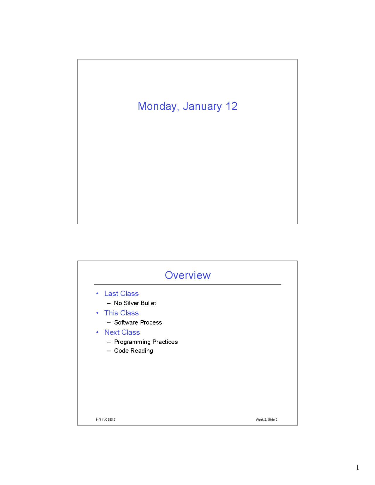 Software Process - Software Tools and Methods - Slides | CSE 121 - Docsity
