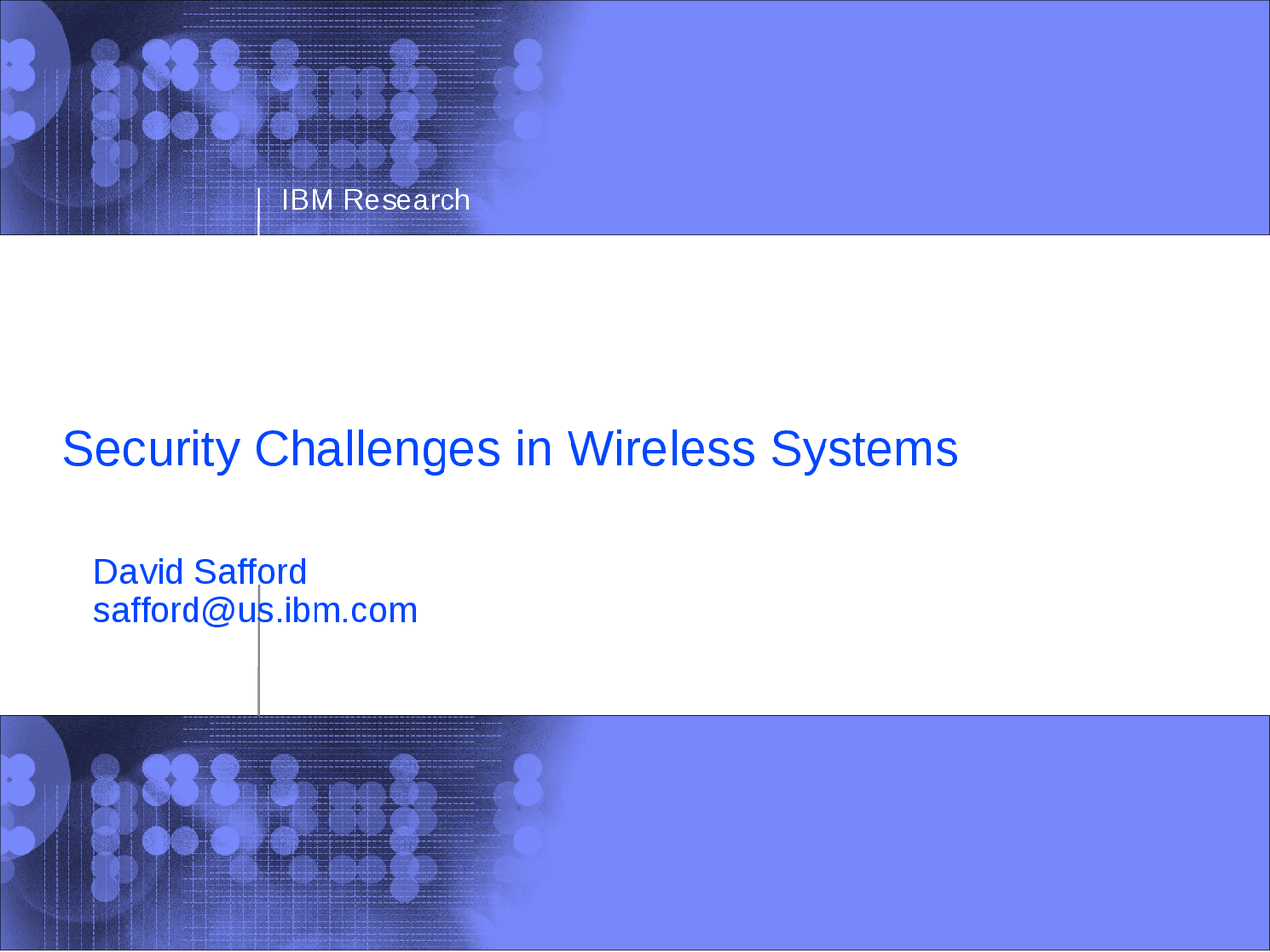 Security Challenges in Wireless System - Outline | 300 350 - Docsity