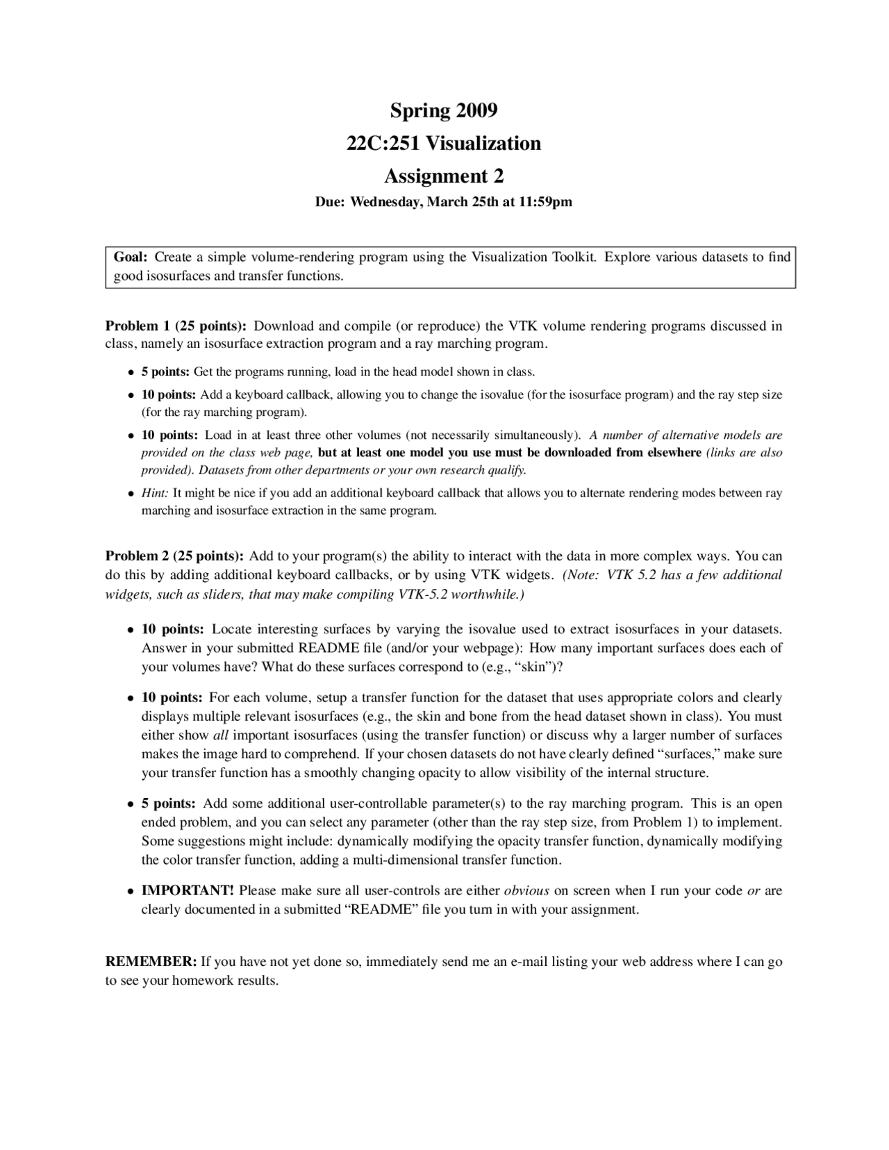 Assignment 2 Practice Problems On Visualization 22c 251 Docsity