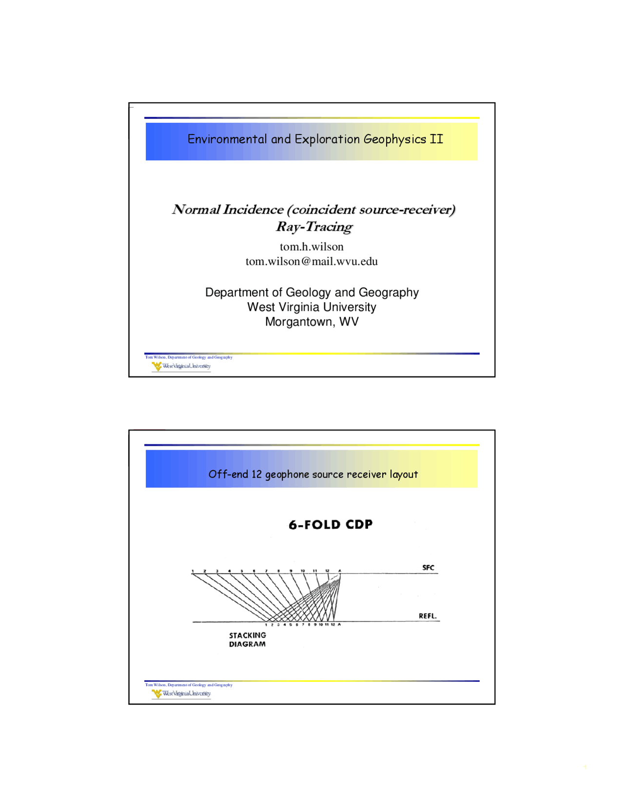 Normal Incidence Ray Tracing - Lecture Slides | GEOL 554 - Docsity