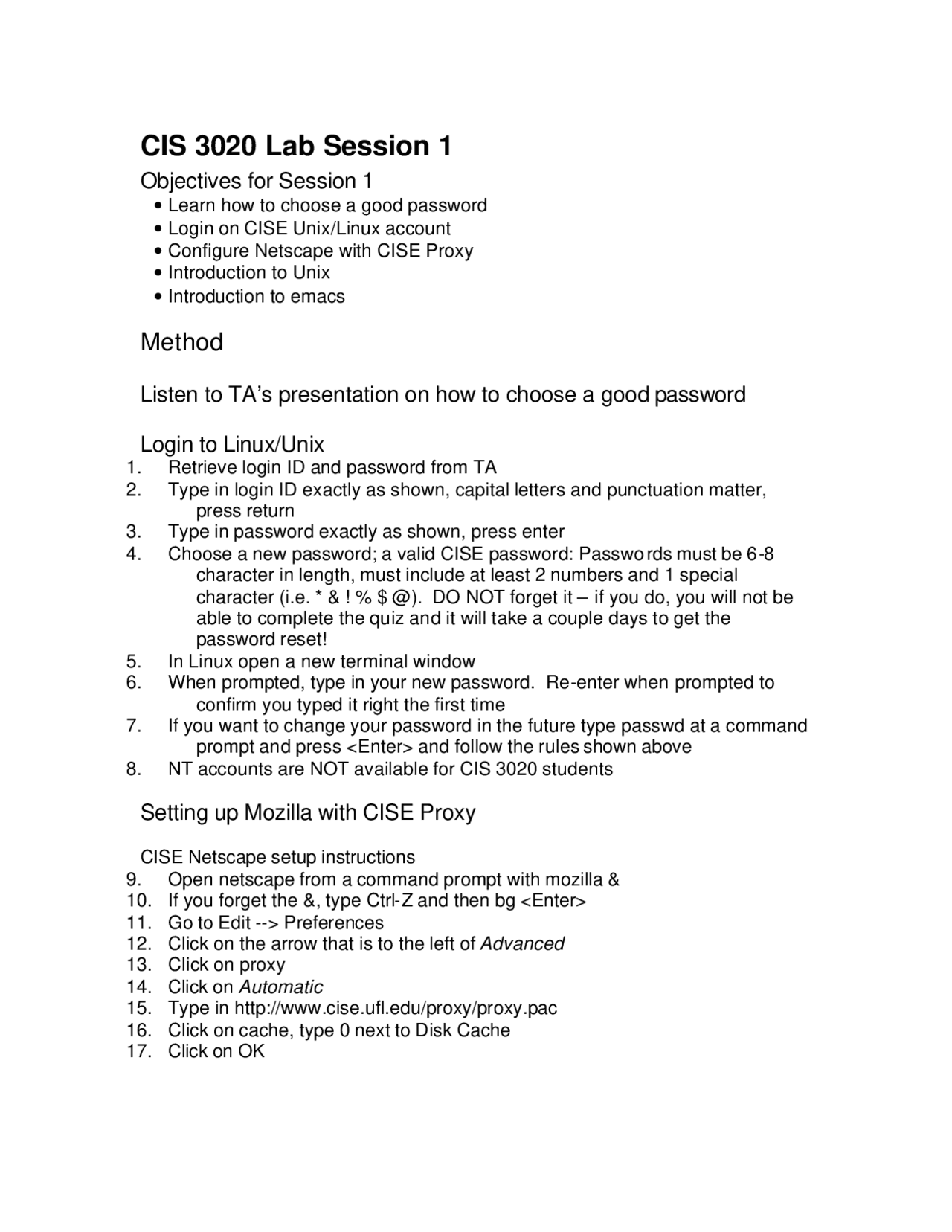 How To Choose A Password And Login To Linux In Programming Lab Cis 3020 Docsity 1325