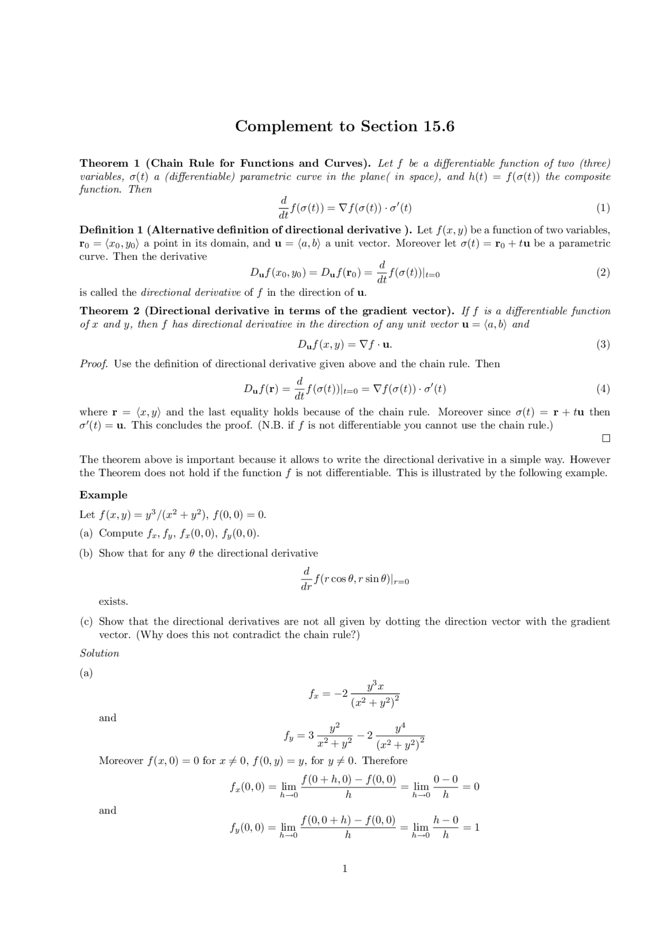 Complement Examples With Solution Calculus Math 2 Docsity