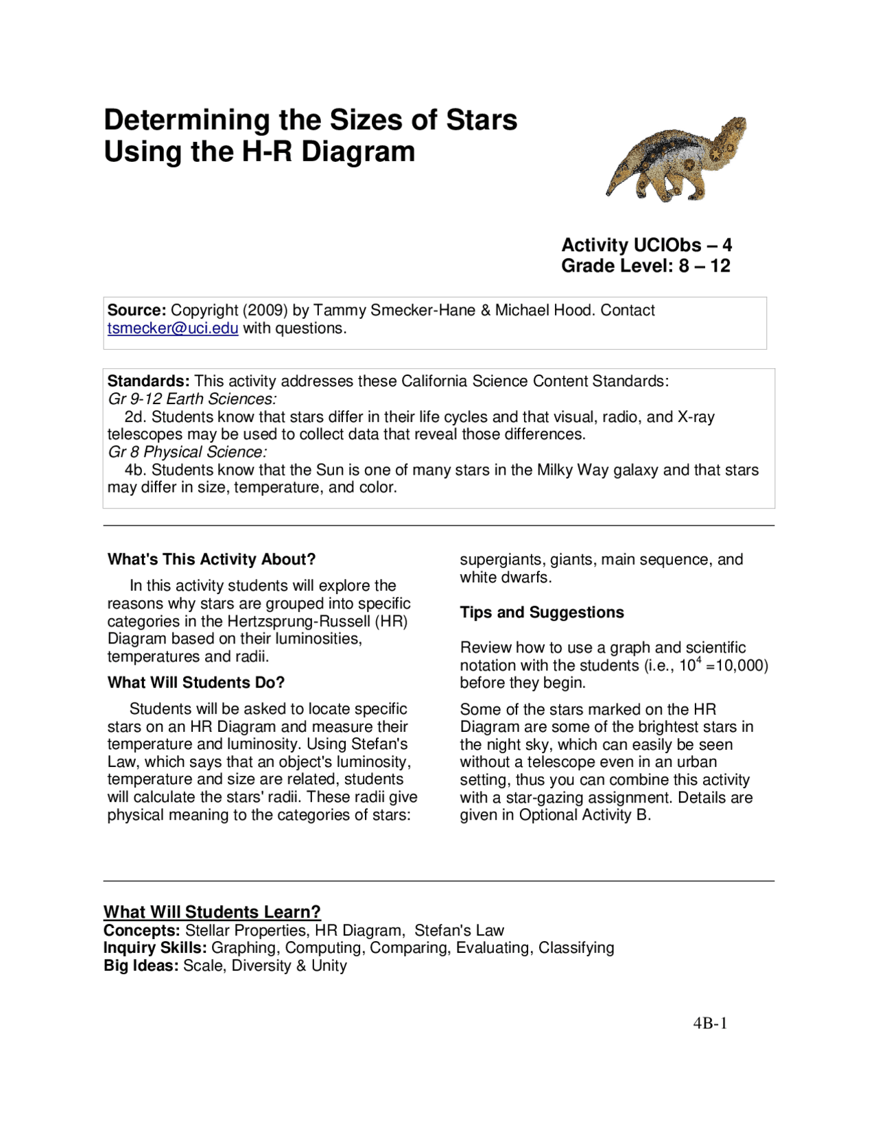 Determining The Sizes of Stars Using The H-R Diagram | Uni Stu 4 ...