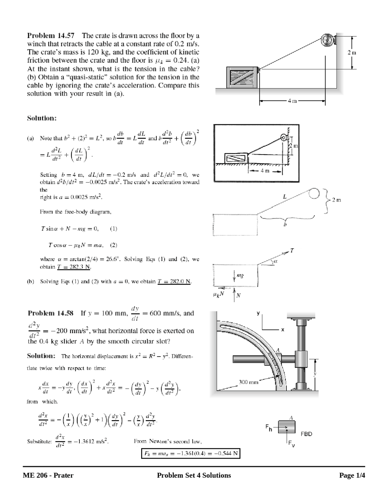 7 Solved Problems On Acceleration Assignment 4 Me 206 Docsity