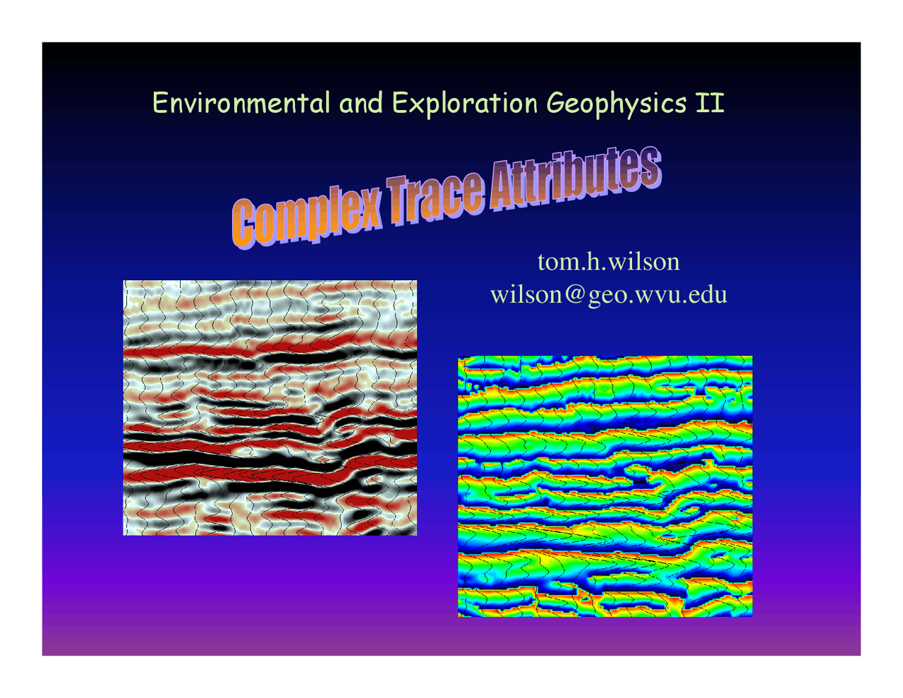 Complex Trace Attributes - Lecture Notes | GEOL 554 - Docsity