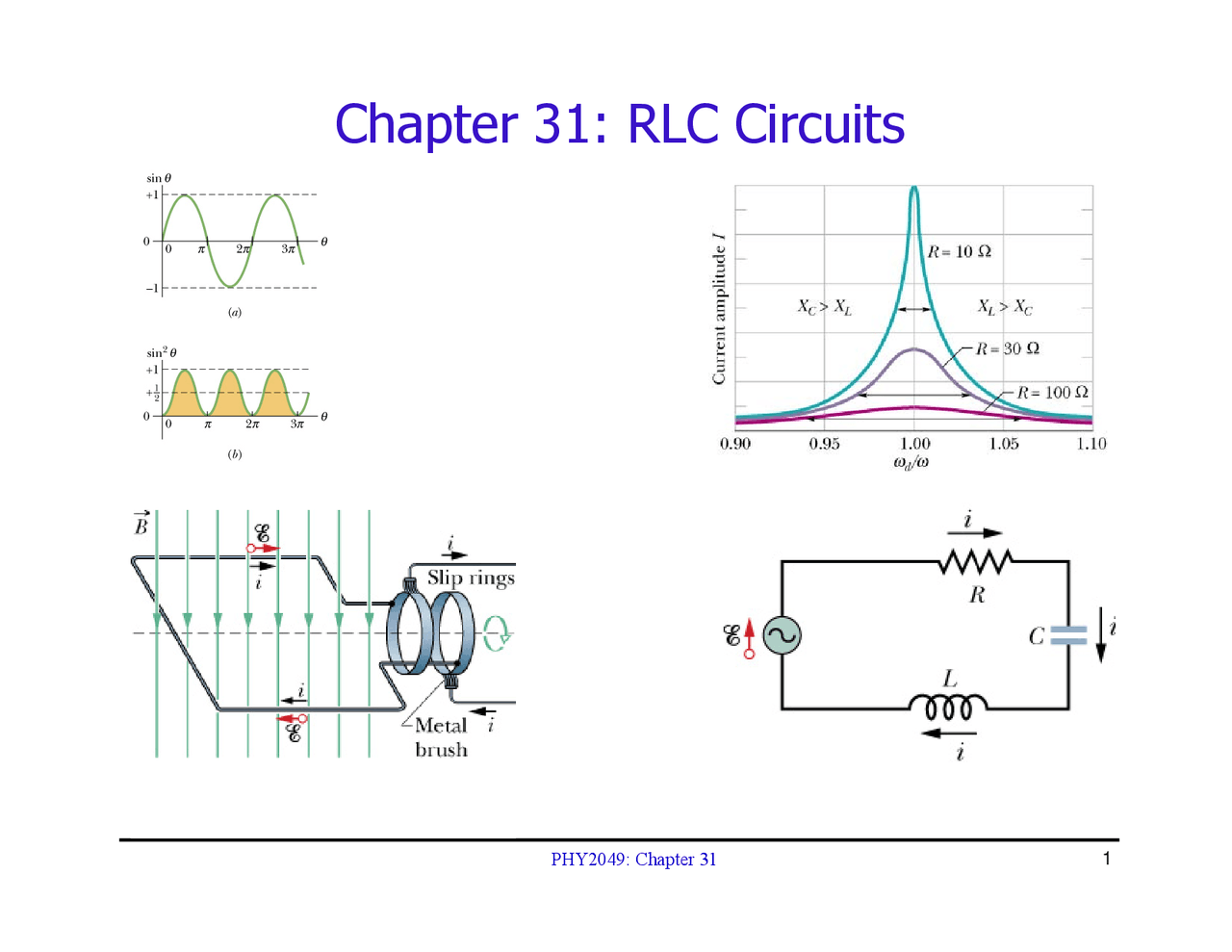 Rlc Circuits Enriched Physics With Calculus 2 Quiz Phy 2061 Docsity