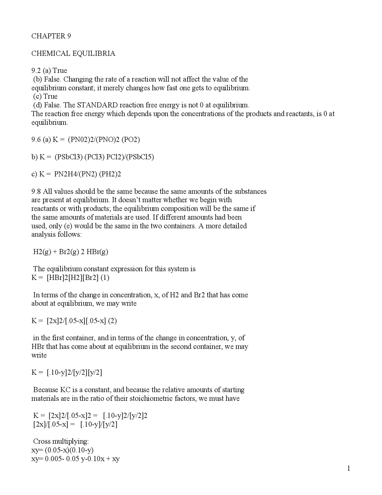 Lecture Notes On Chemical Equilibria Atomic And Molecular Structure