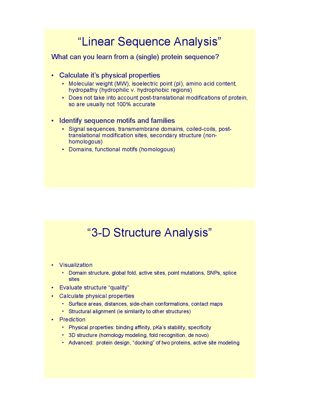 Linear Sequence Analysis Lecture Slides Bme 110 Docsity