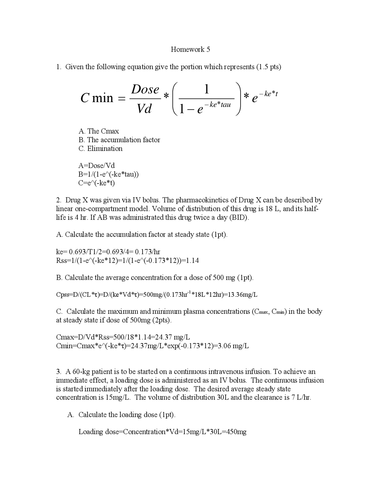 Homework 5 With Solutions Dose Optimization I Pha 5127 Docsity