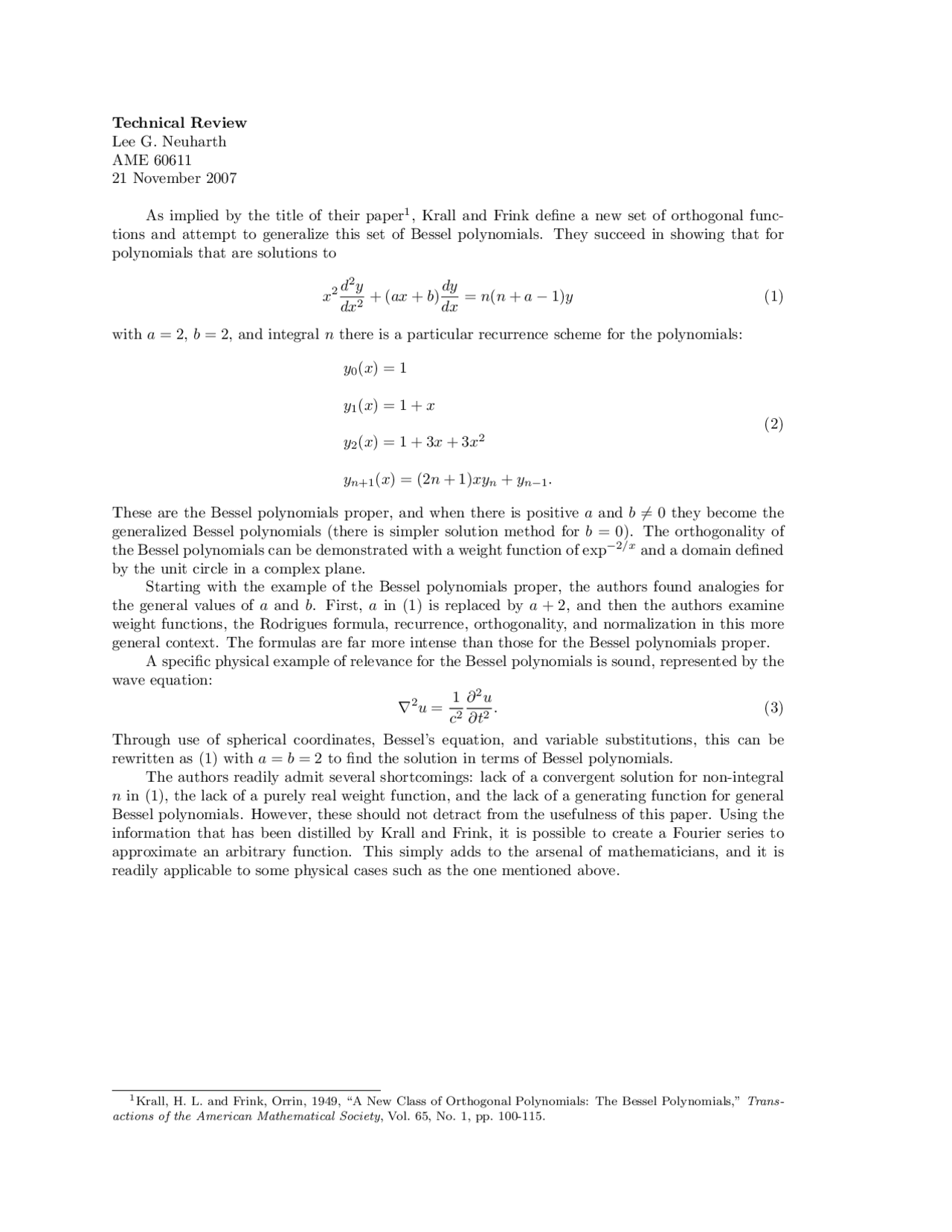 Review Sheet For Mathematical Methods I Ame 60611 Docsity