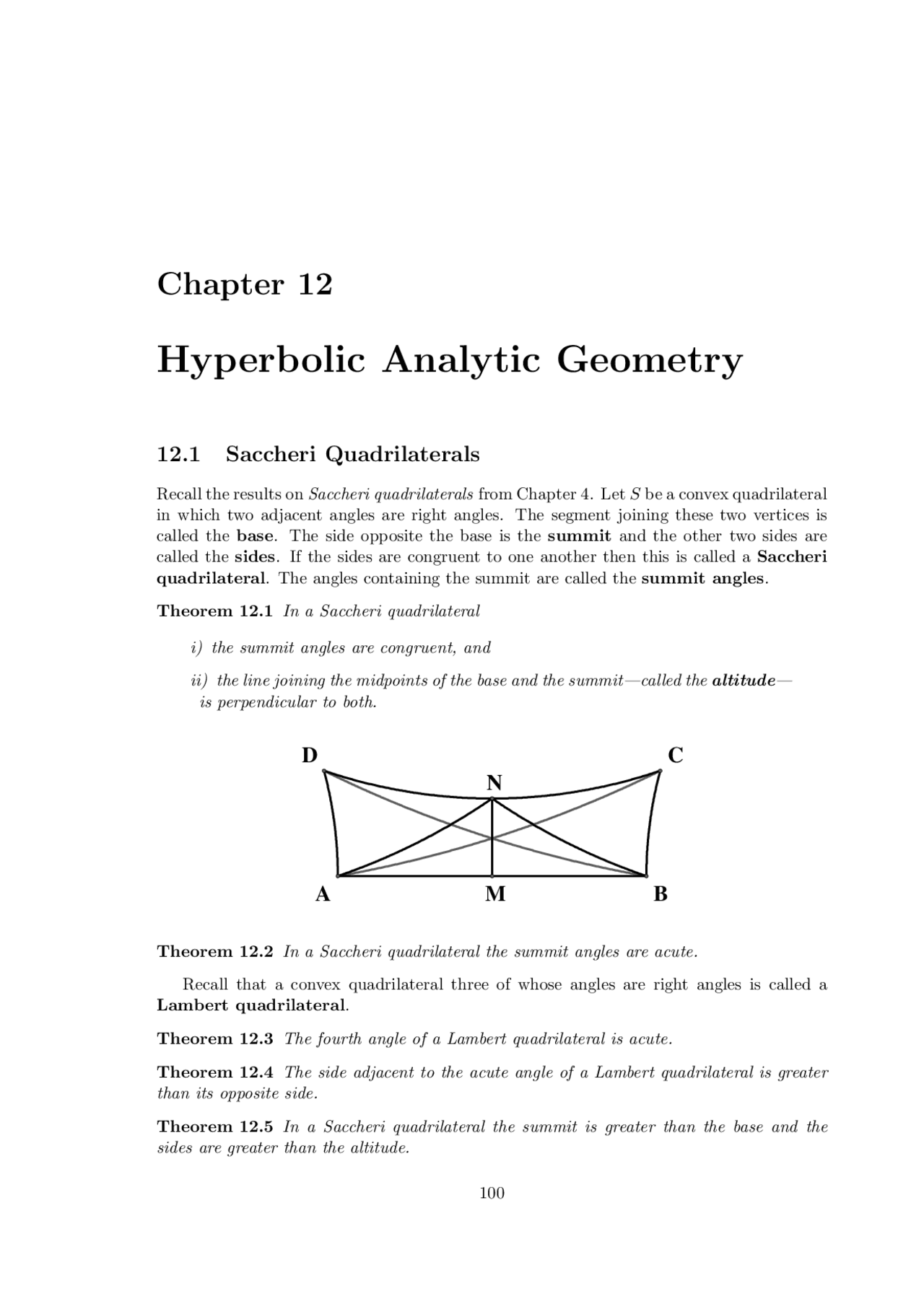 Hyperbolic Analytic Geometry - Lecture Notes | MATH 6118 | Papers ...
