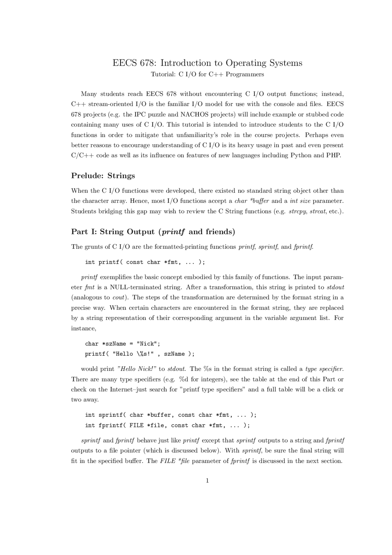 Introducing To Operating Systems Review Sheet Eecs 678 Docsity 5349