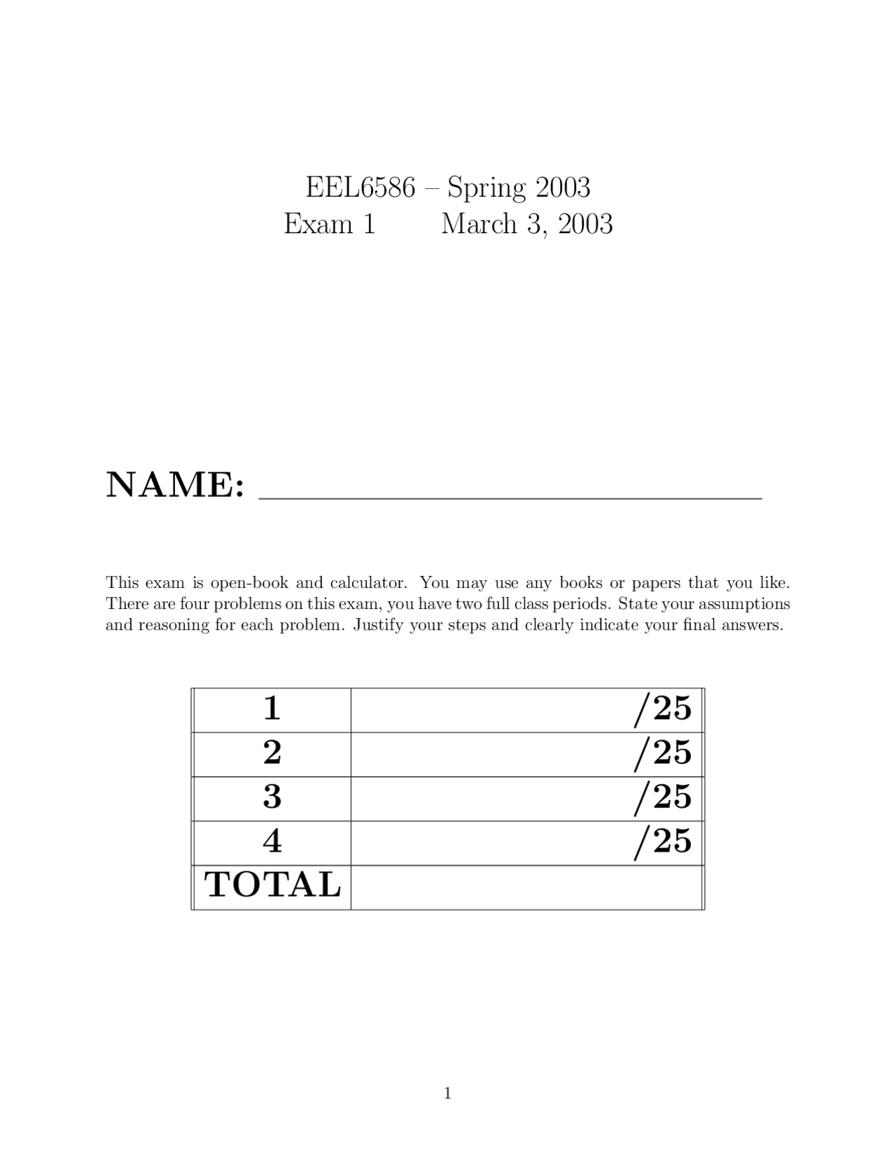 4 Problems On Automatic Speech Processes Exam 1 Eel 6586 Docsity