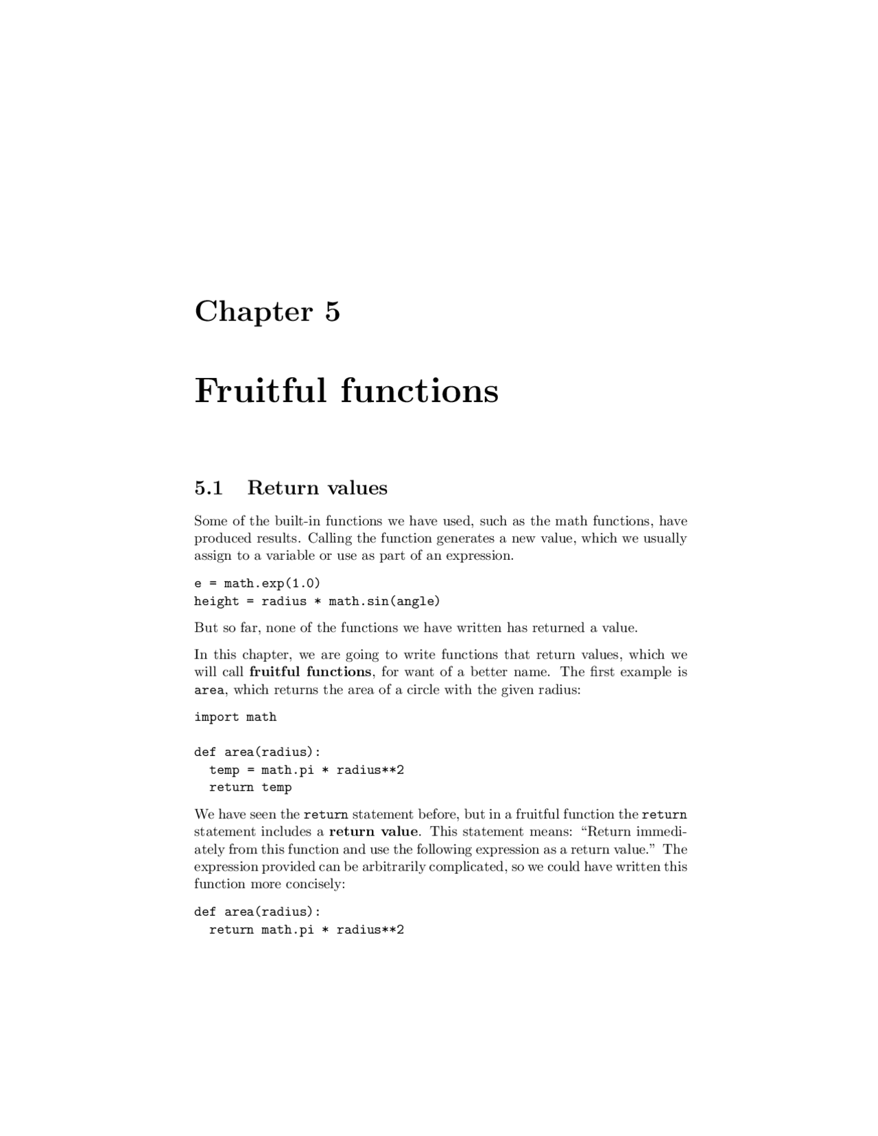Fruitful Functions Introduction Programming Lecture Notes Eecs 12 Docsity
