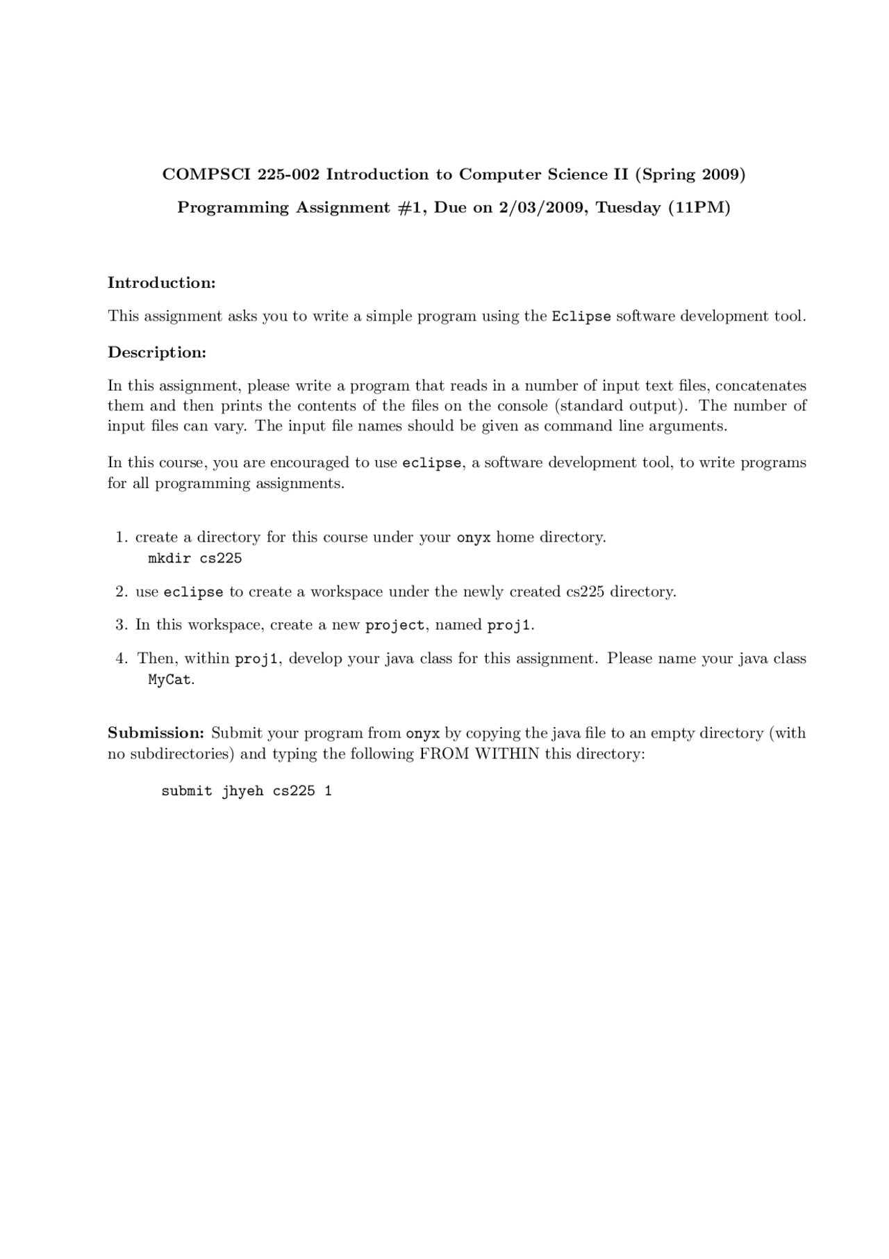 Programming Assignment 1 On Introduction To Computer Science Ii 5608