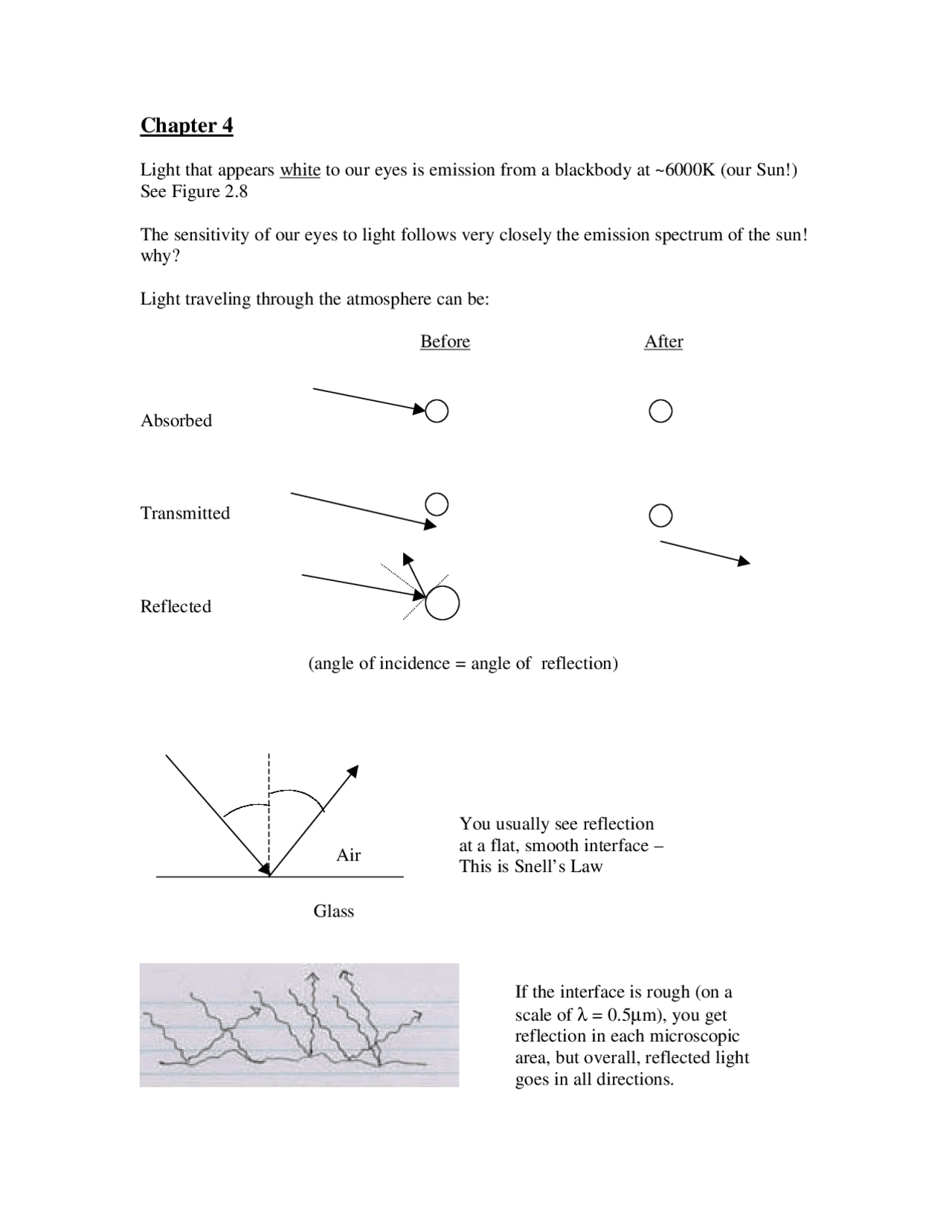 Notes On Light Introduction To Weather Met 1010 Docsity