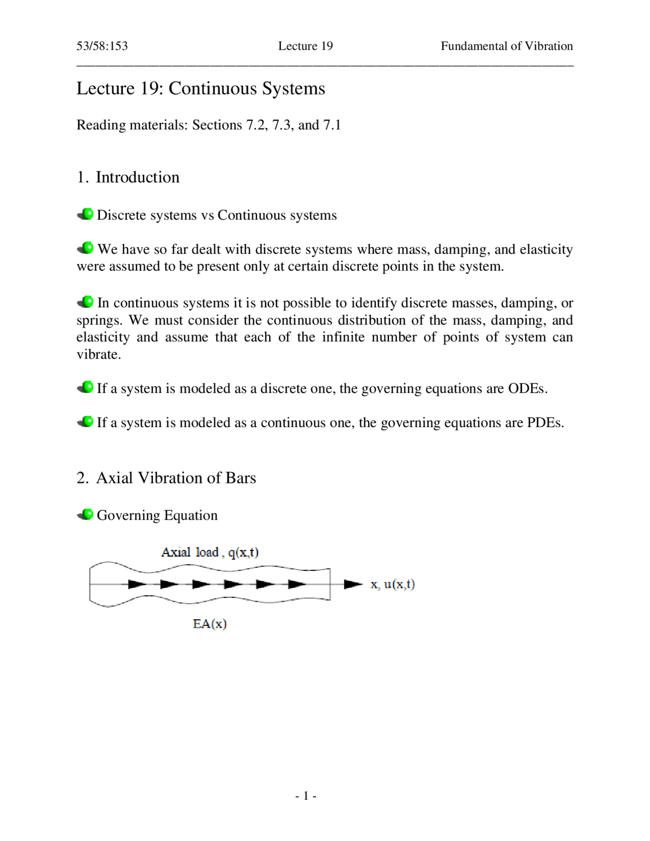 Continuous Systems Lecture Slides 058 153 Docsity