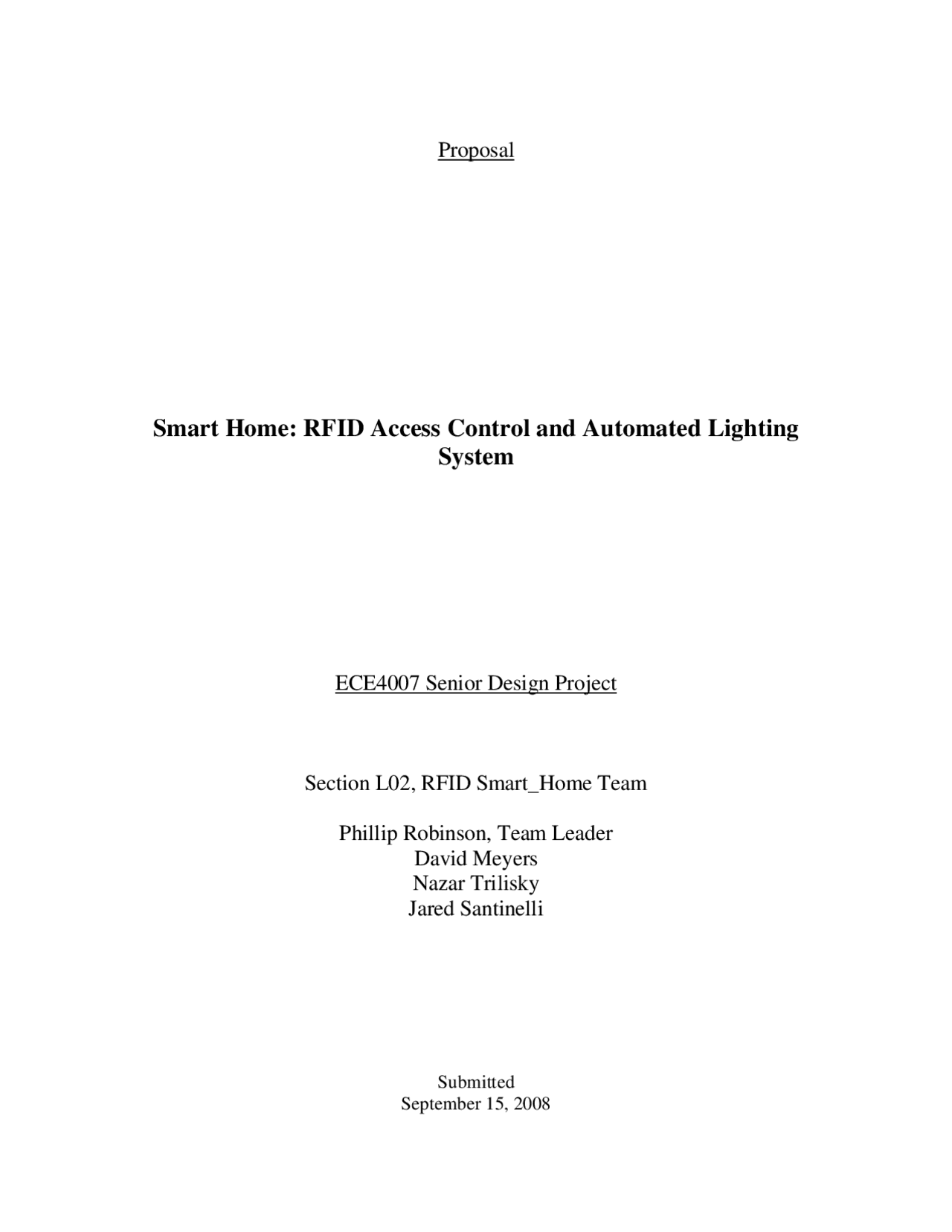 RFID Access the Automating Life System - Project | ECE 4007 - Docsity