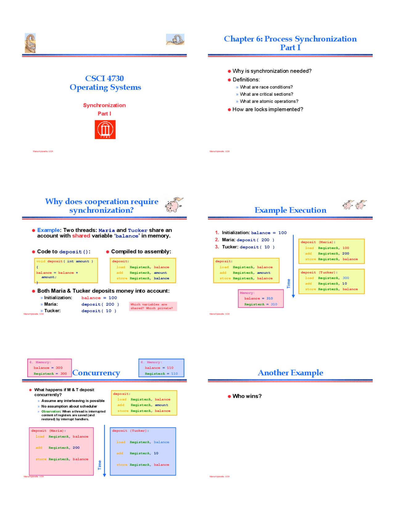 Process Synchronization Operating Systems Lecture Slides Csci