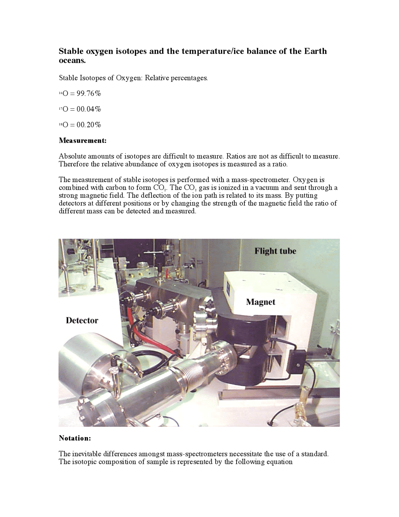 Stable Oxygen Isotopes and The Temperature Balance of the Earth Ocean ...