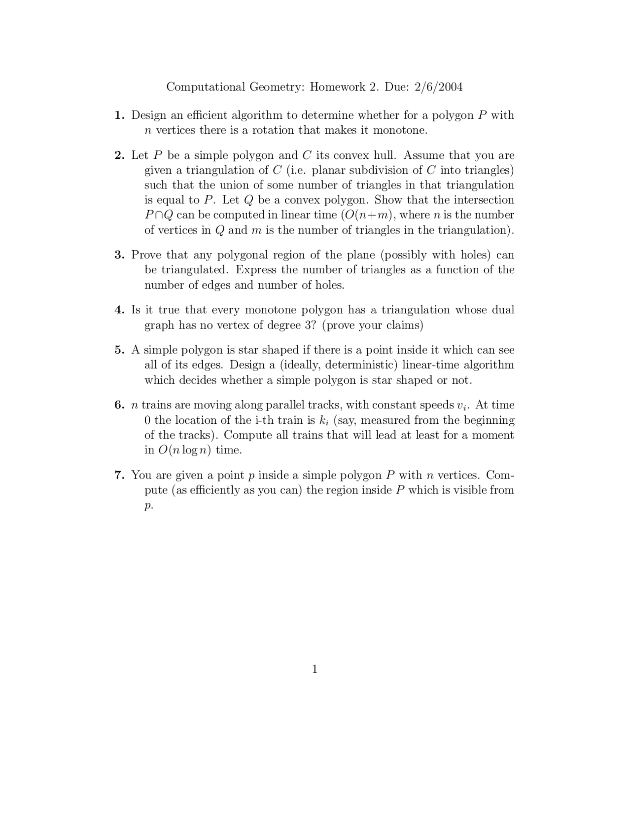 Computational Geometry Assignment 2 Cs 8803 Docsity