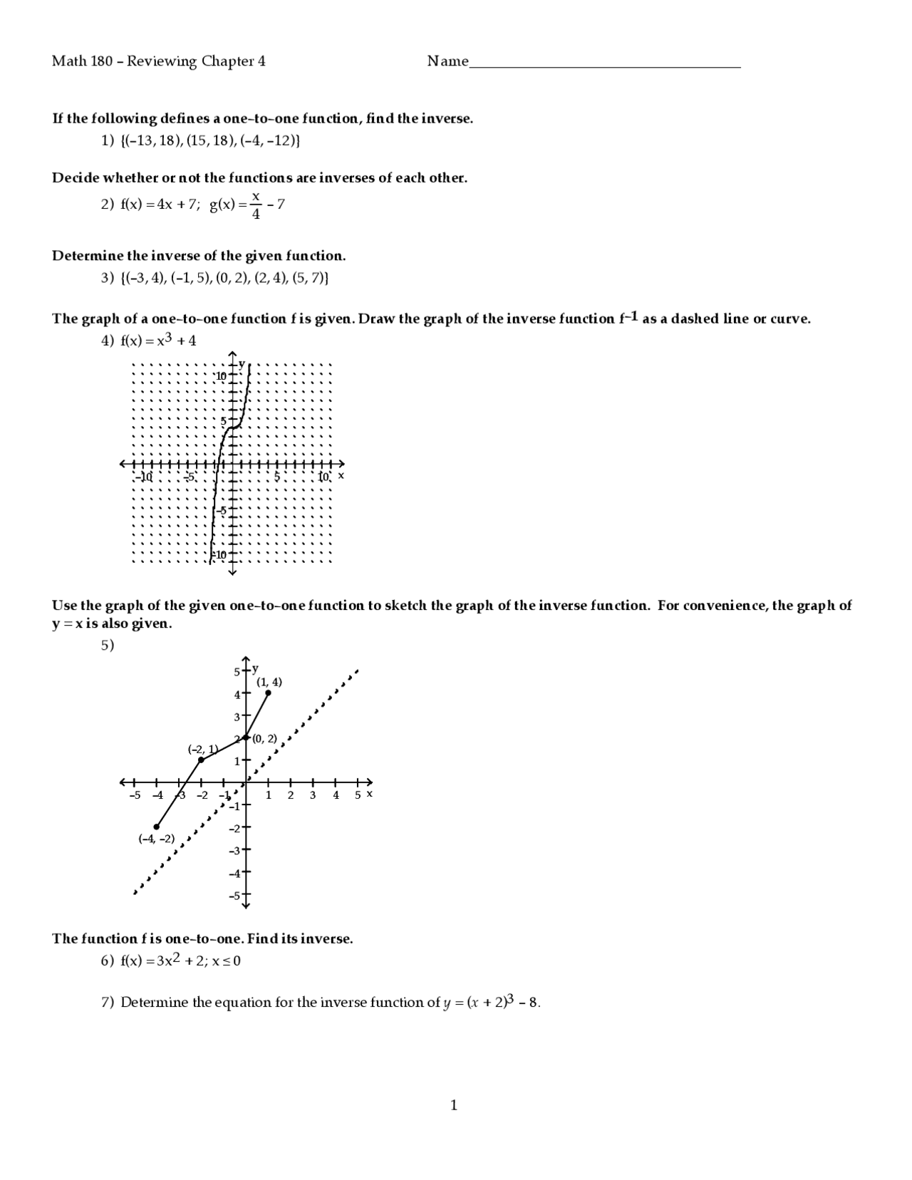 Reviewing Chapter 4 - Precalculus | MA 180 | Notas de estudo Pre ...