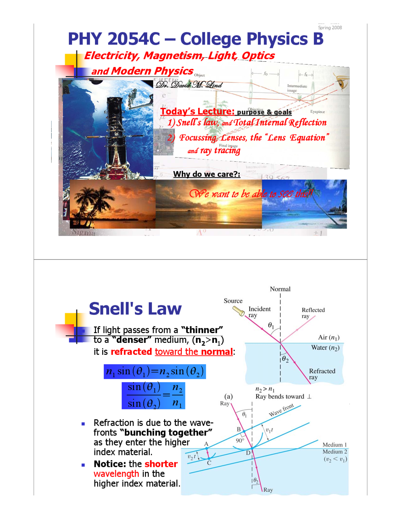 Electricity, Magnetism, Light and Optics - College Physics - Handout ...