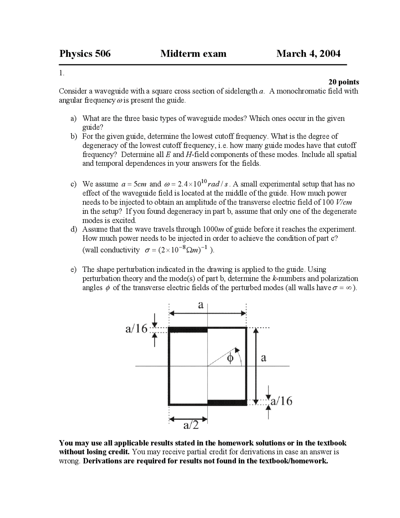 6 Questions On Electricity And Magnetism Ii Midterm Exam Physics