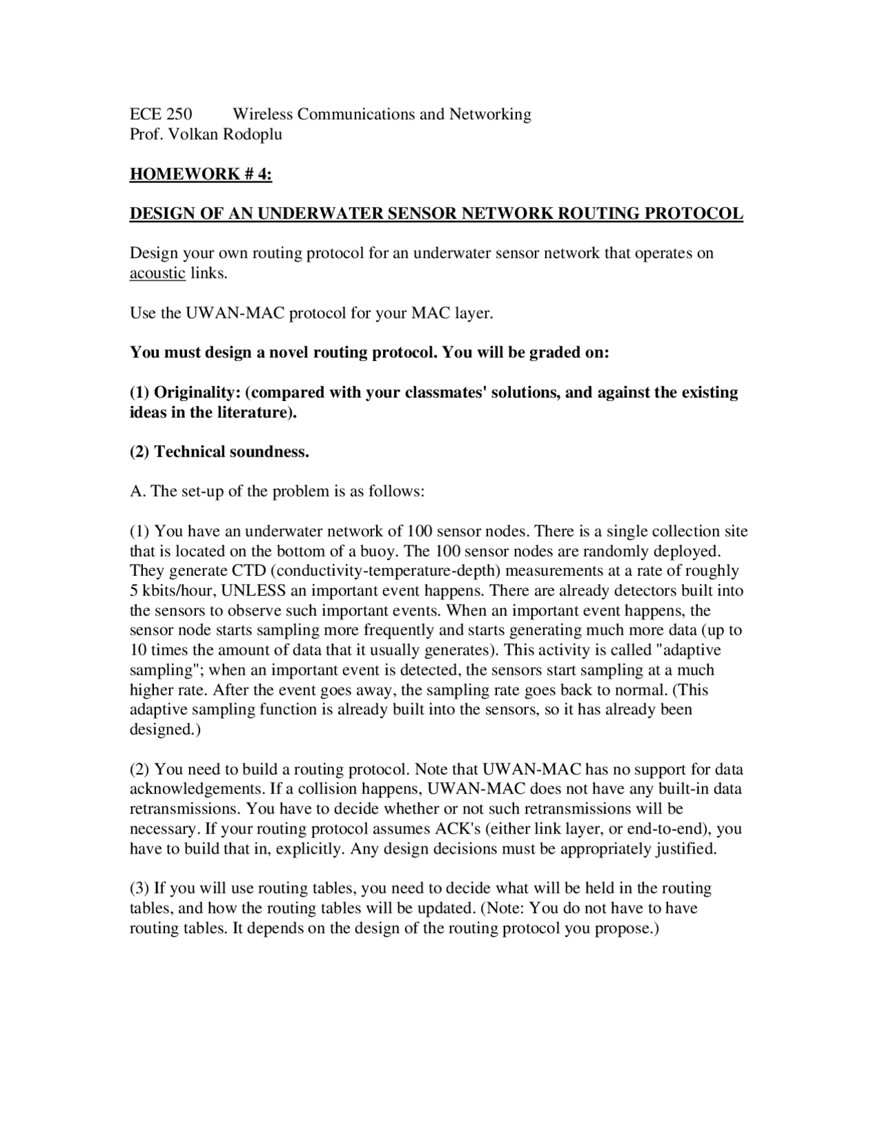 Homework 4 For Wireless Communications And Networking Ece 250 Docsity