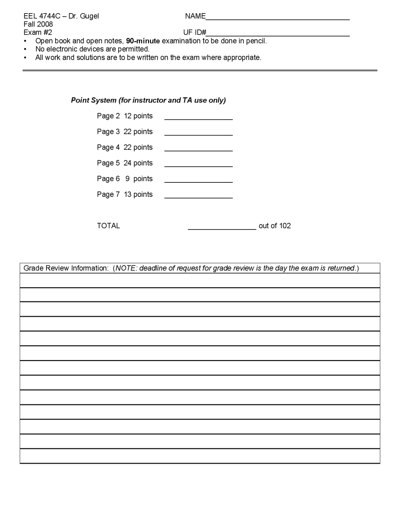 20 Questions In Exam 2 Microprocessor Applications Eel 4744 Exams