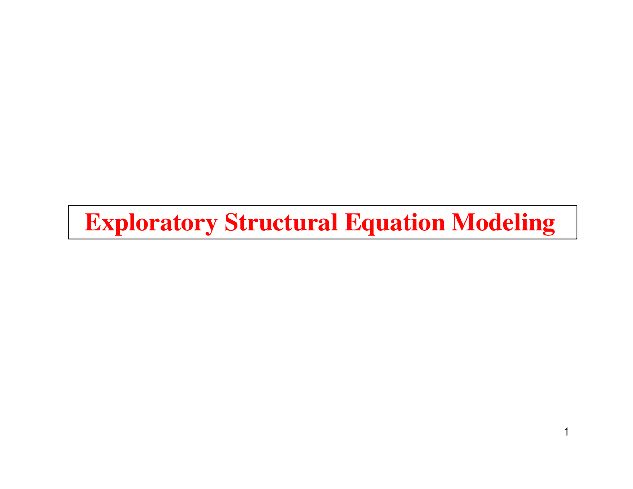Exploratory Structural Equation Modeling Classic 0153i Docsity