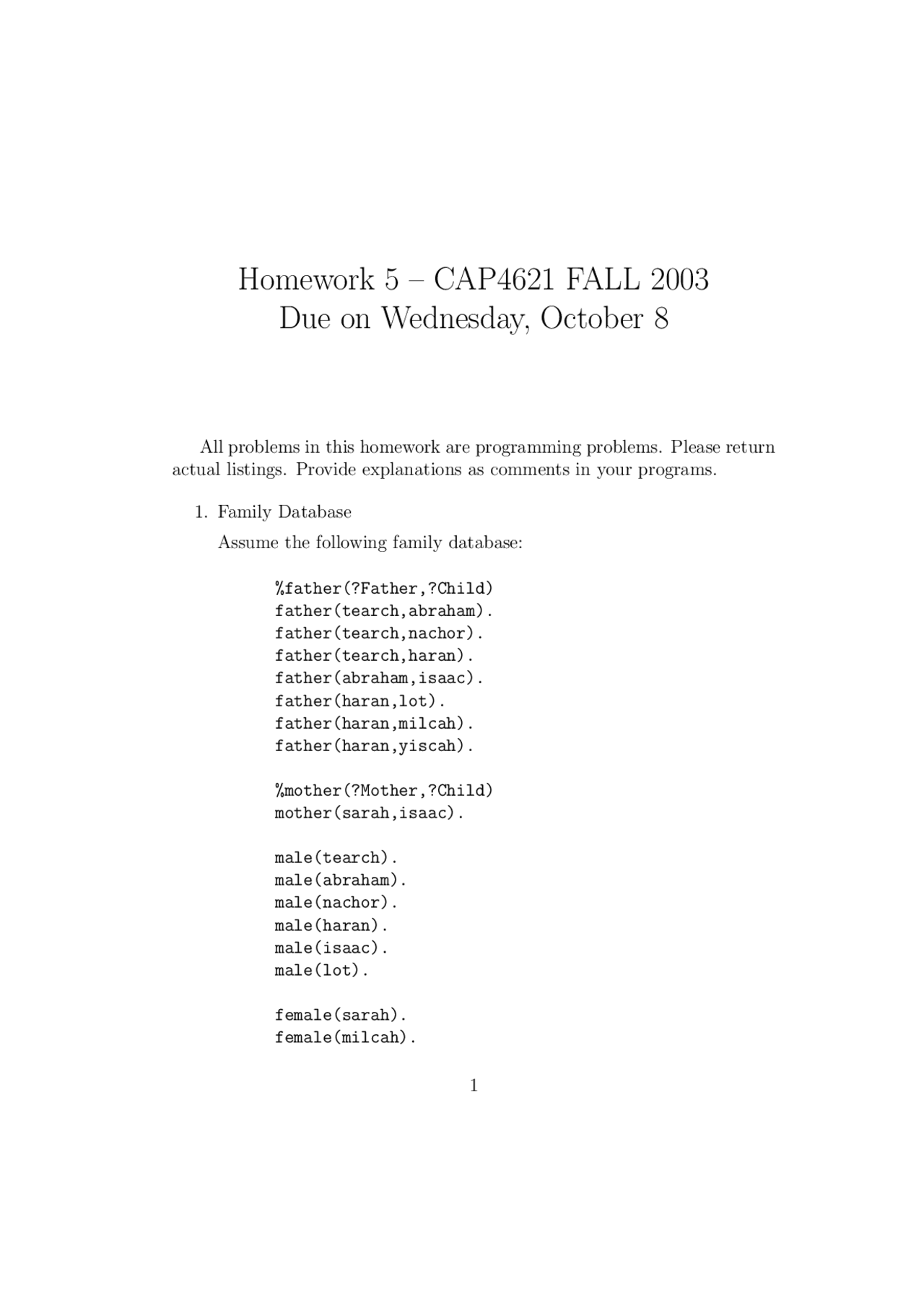 Artificial Intelligence Assignment 5 Practice Cap 4621 Docsity