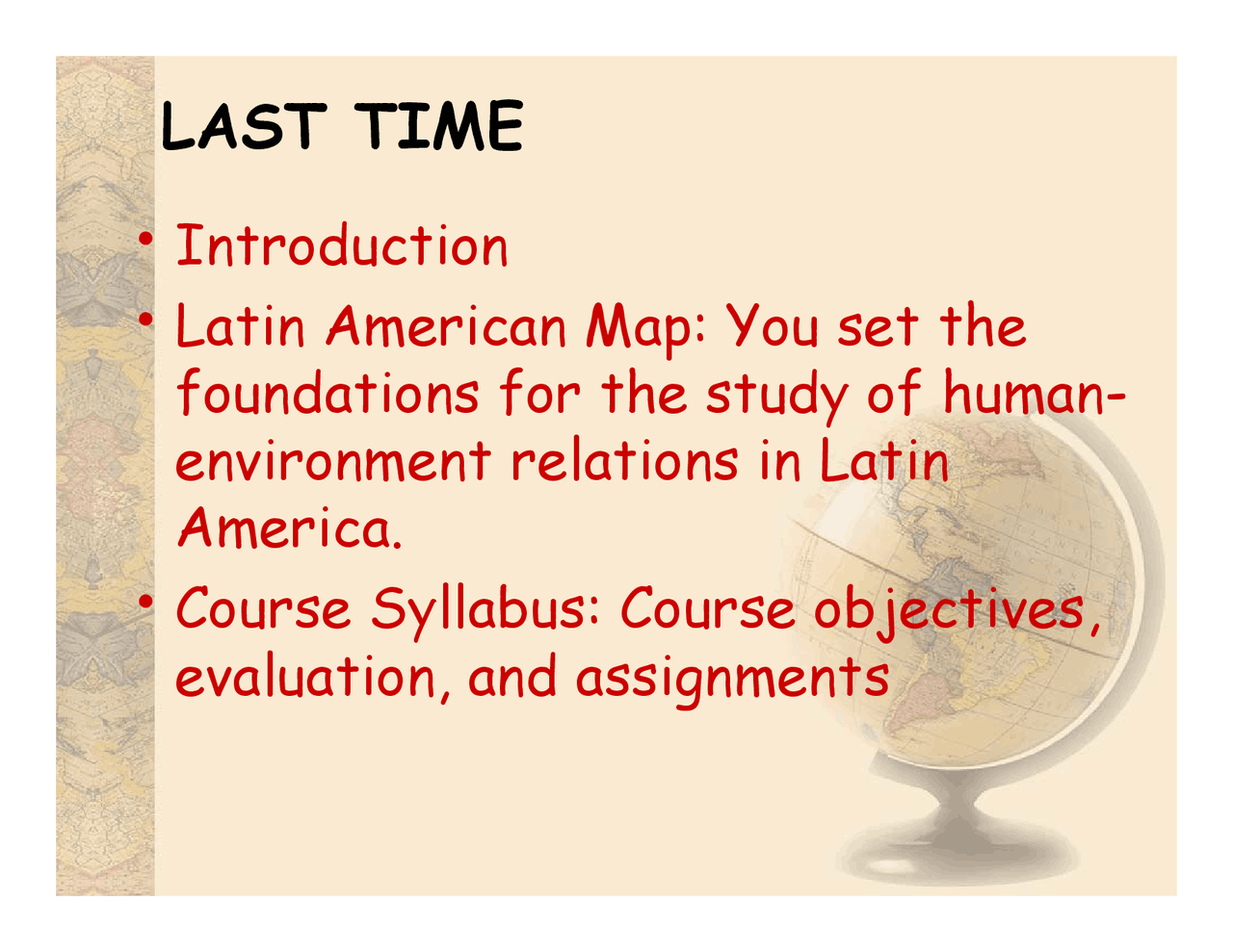 Latin American Diversity: Introduction - Lecture Slides | GEOG 155 - Docsity