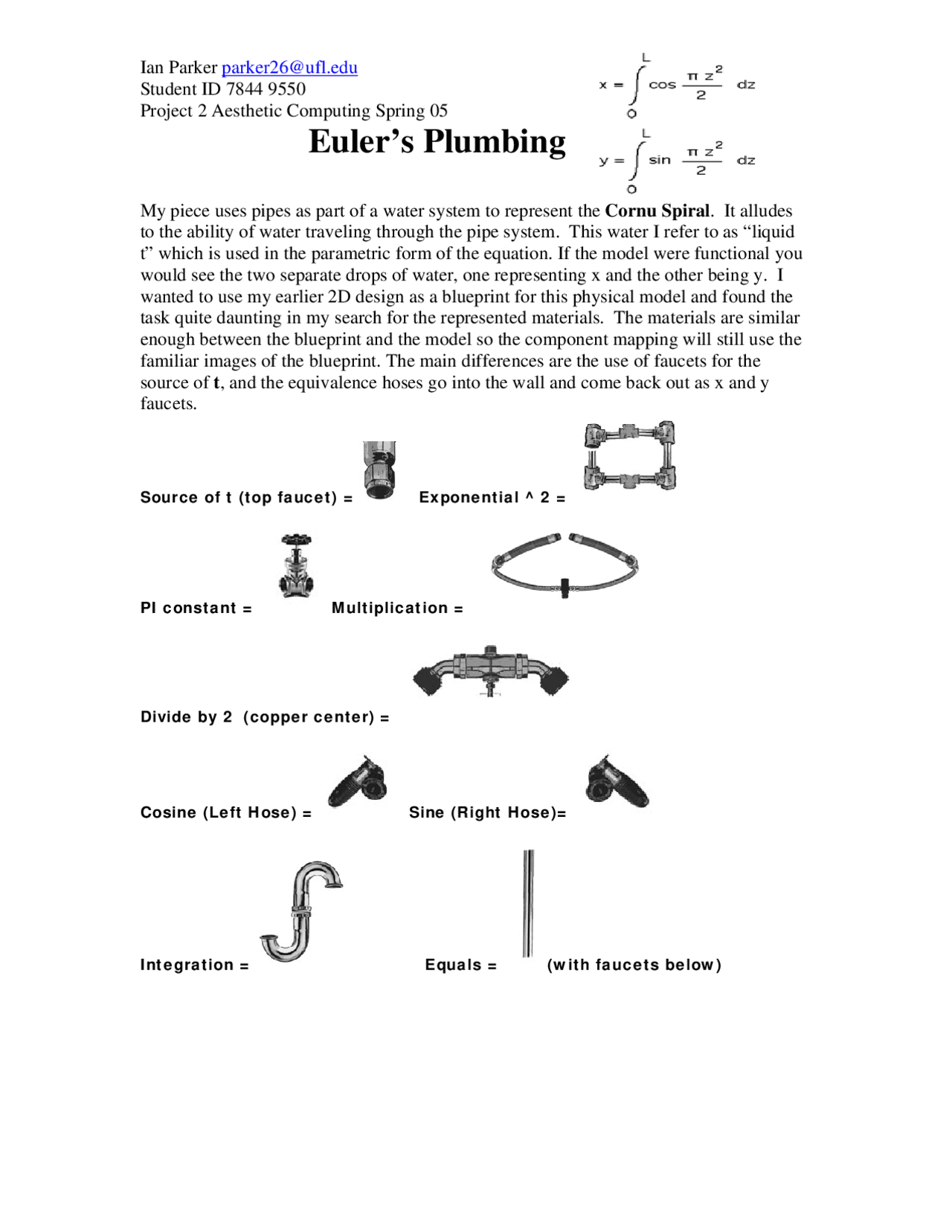 Euler’s Plumbing - Aesthetic Computing - Project 2 | CAP 6402 - Docsity
