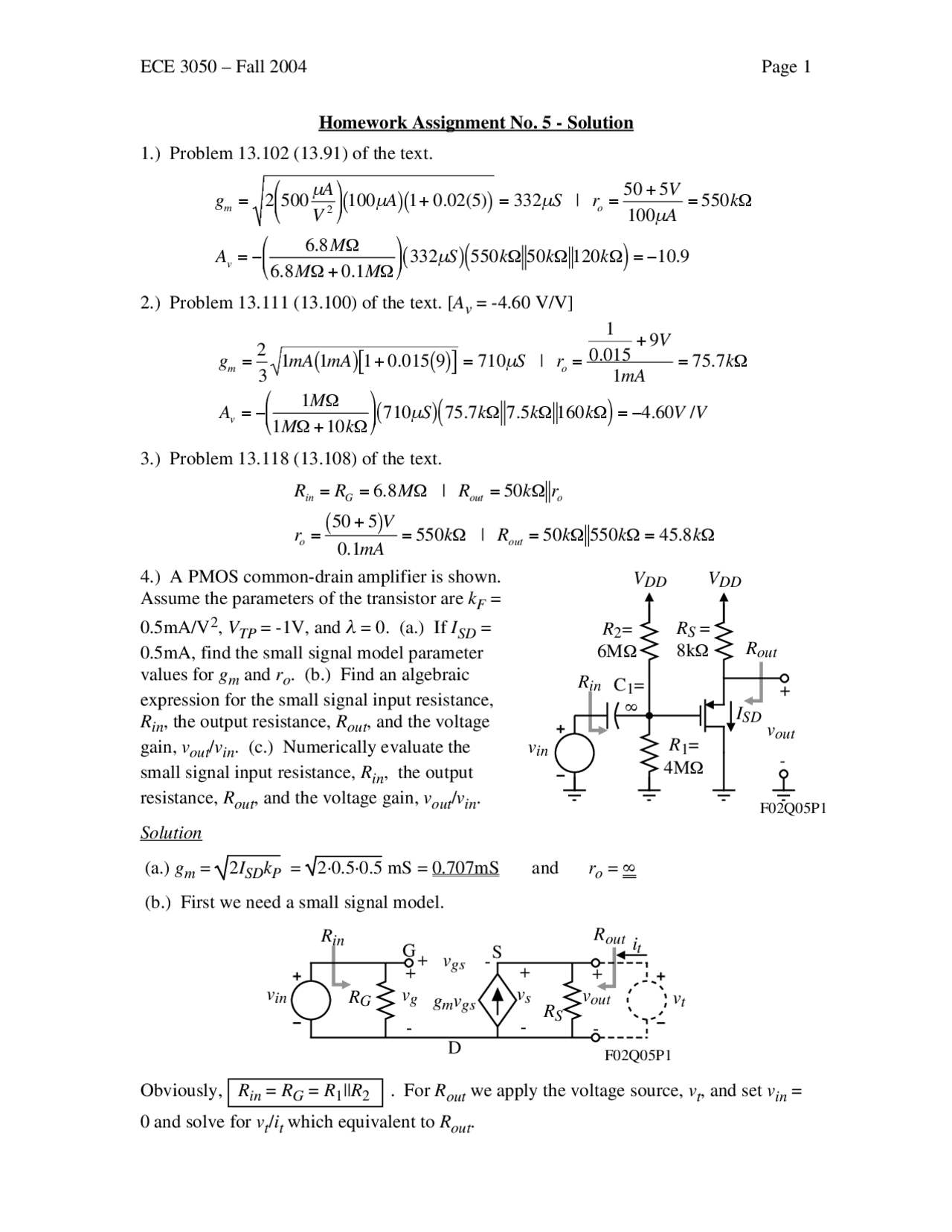 5 Problems On Transistor And Resistance Circuits Assignment Ece