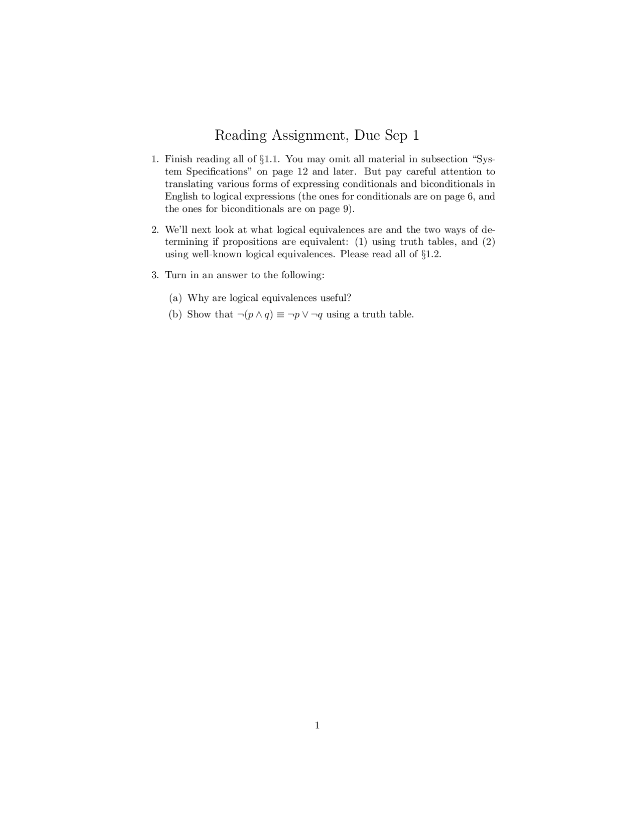 3 Questions In Assignment Discrete Mathematics Cse 20110 Docsity