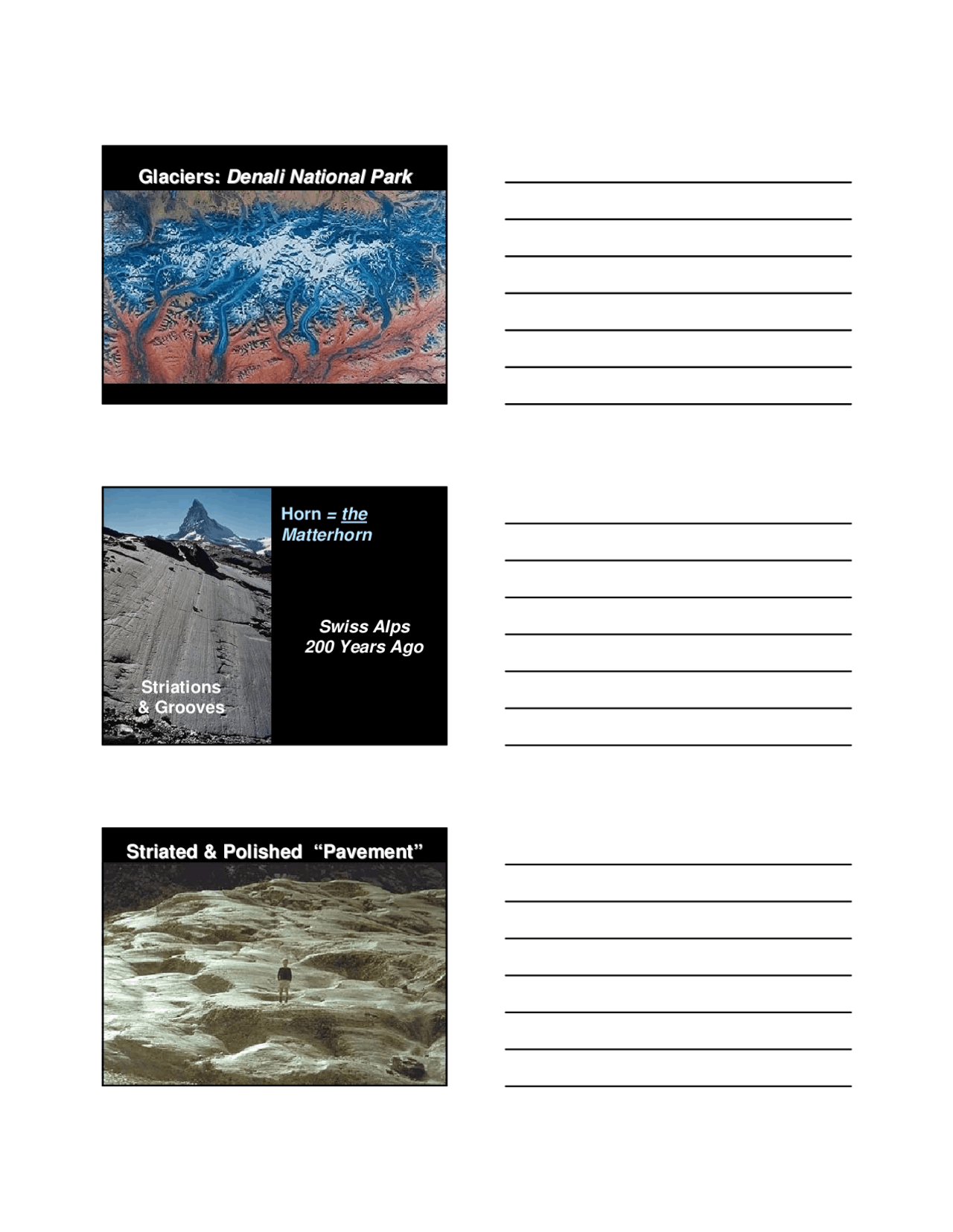 Glaciers: Denali National Park - Planet Earth - Slides | GEOL 101 - Docsity