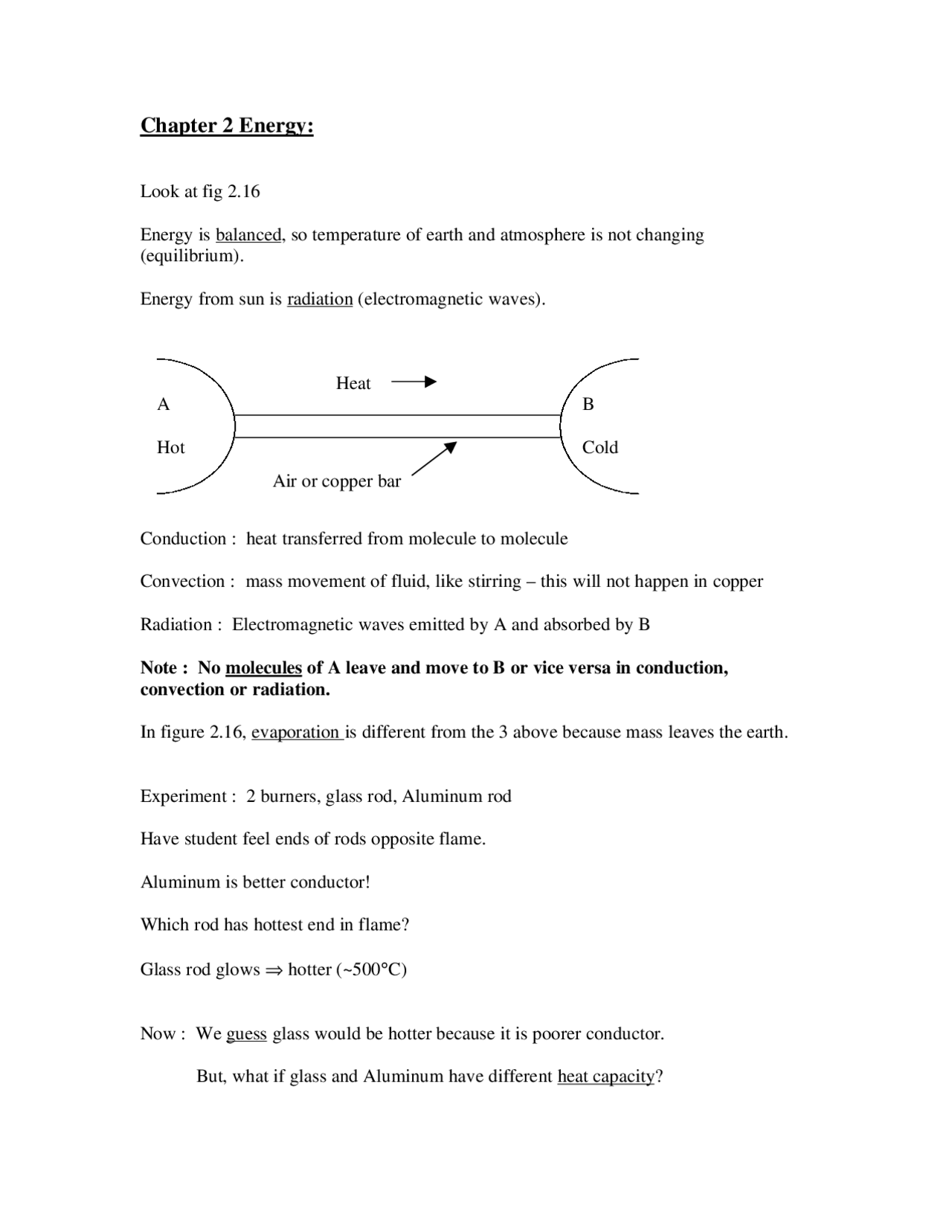 Notes On Energy Introduction To Weather Met 1010 Docsity