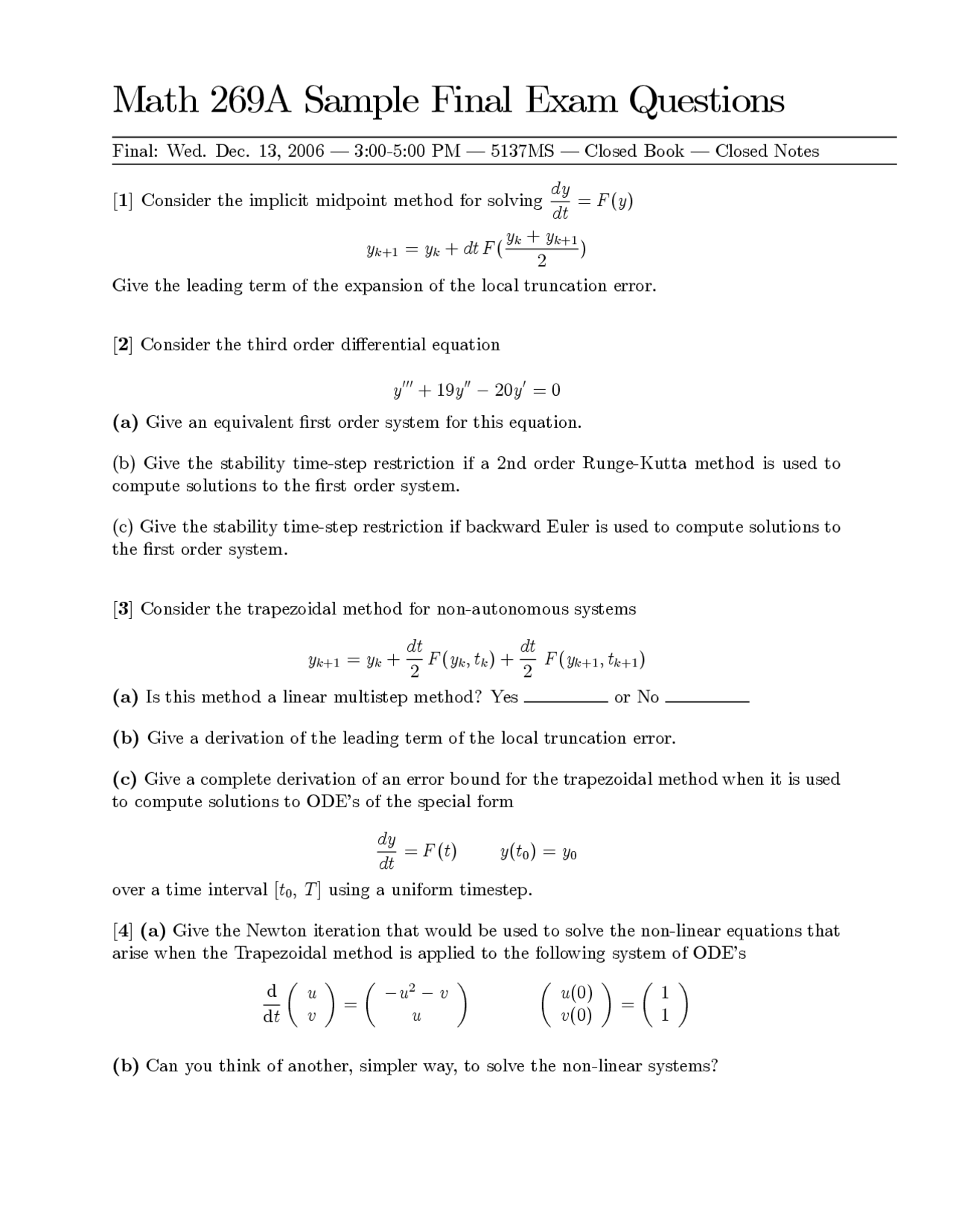 6 Sample Problems On Cryptography Final Examination Math 0209a