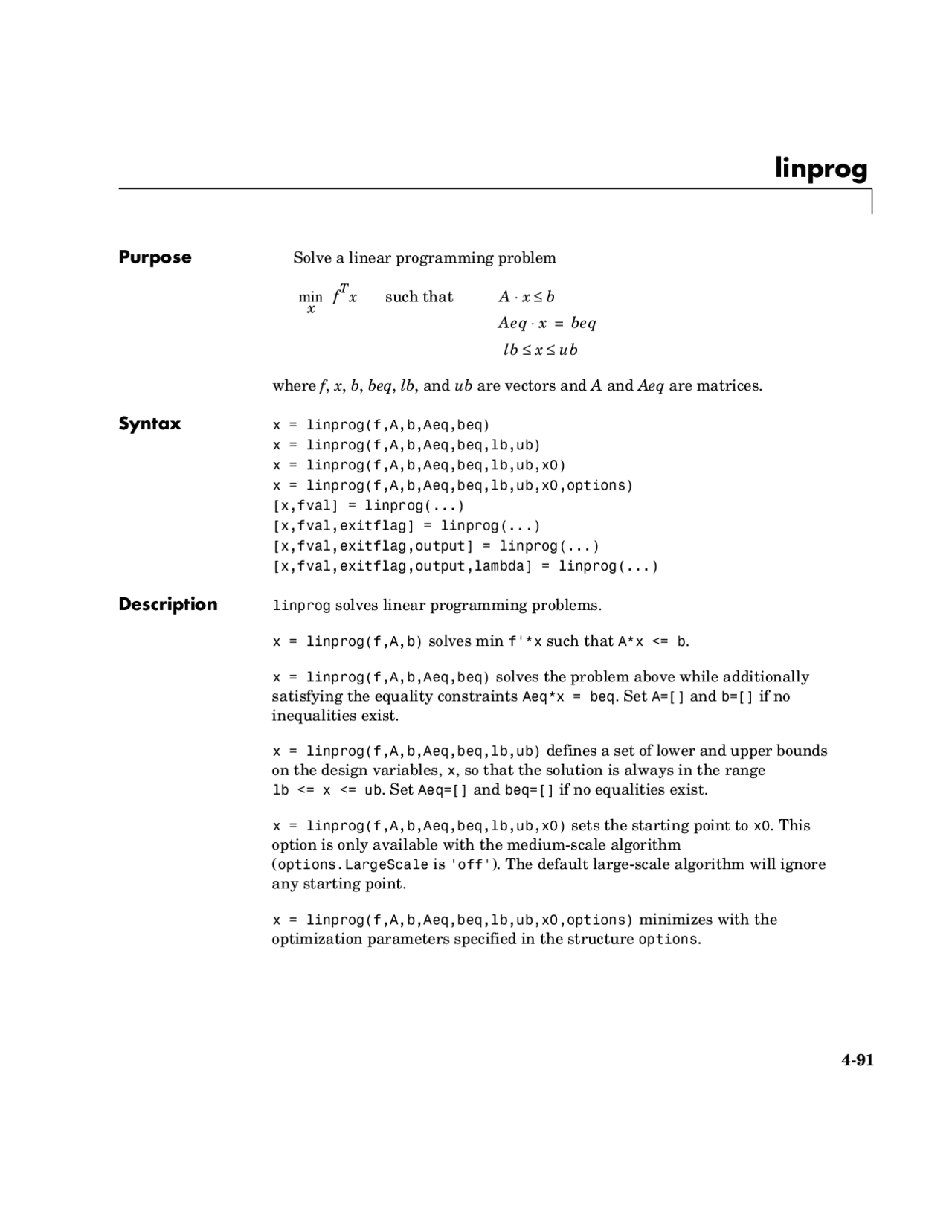 Linear Programming Problem Handout Egm 6365 Docsity